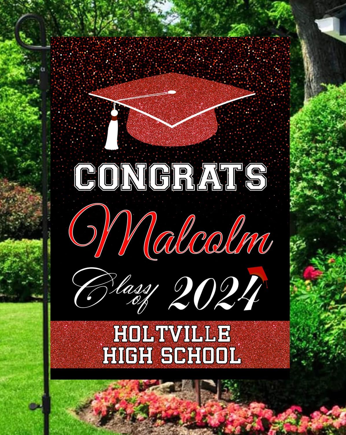 Amazon.com : Personalized Graduation Flag Class Of 2024, Custom Name ...