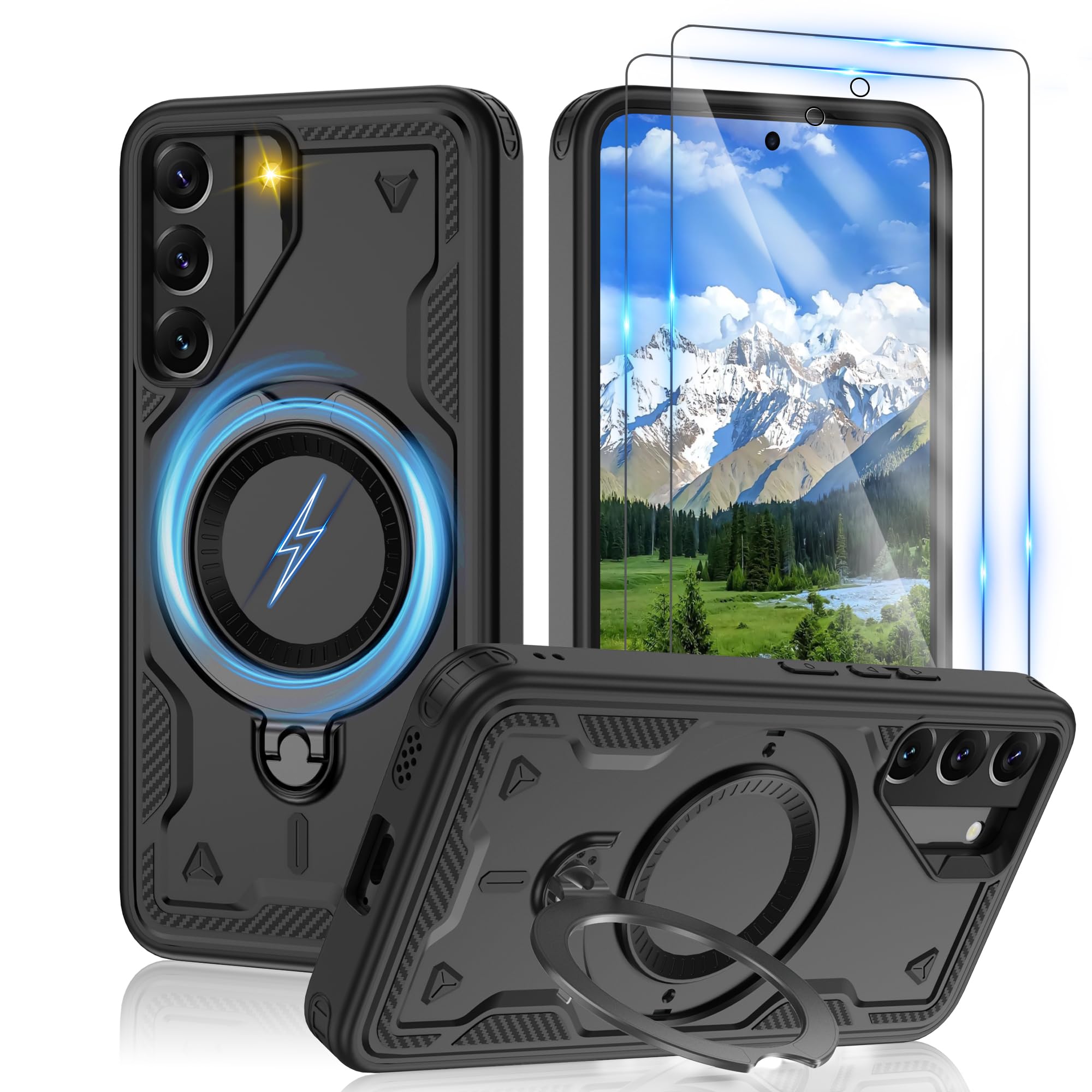 Amazon.com: Gritup for Samsung Galaxy-S22 Case:Compatible with MagSafe & [HD Screen Protector×2 ...