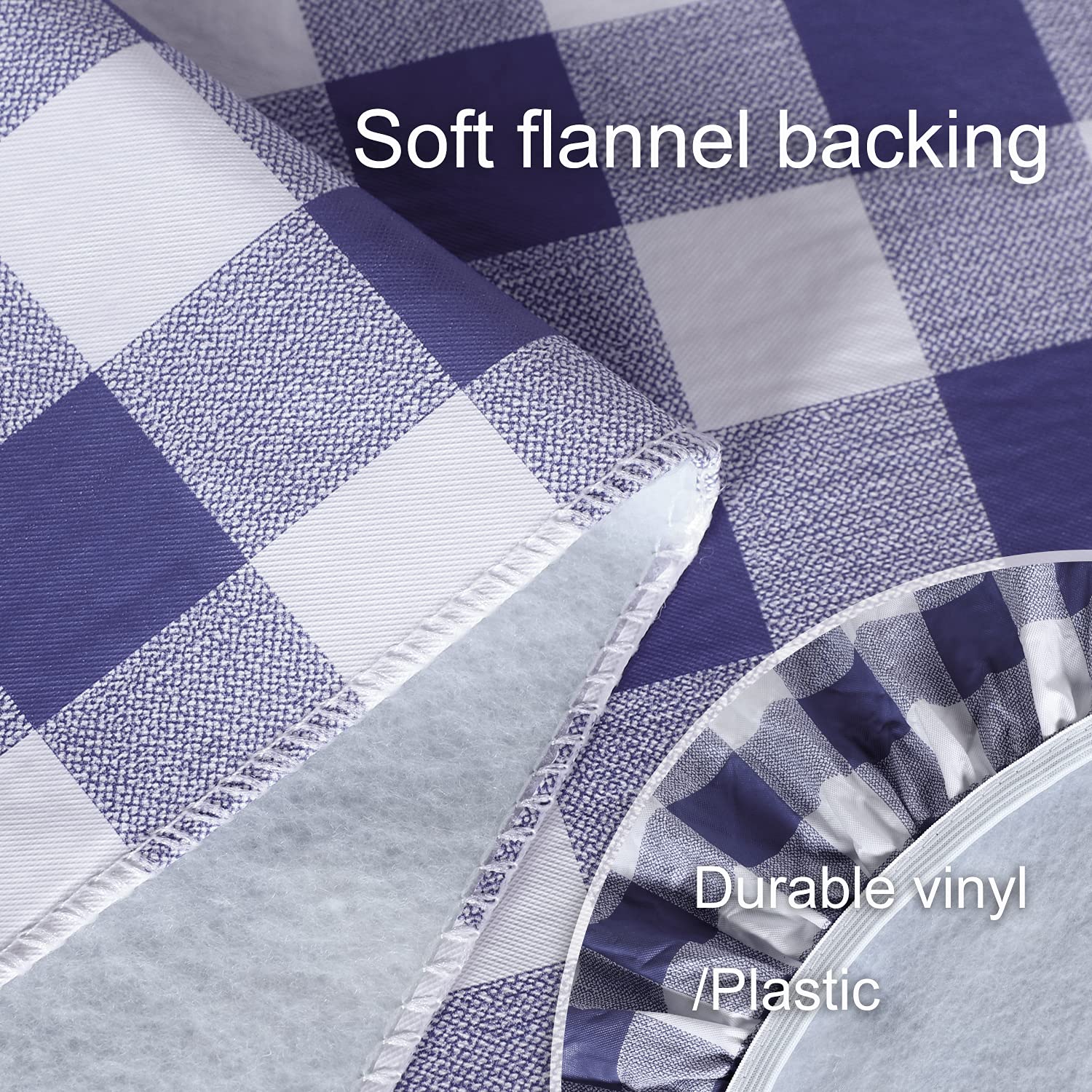 Snapklik.com : Fitable Checkered Picnic Table Cover Waterproof Vinyl ...