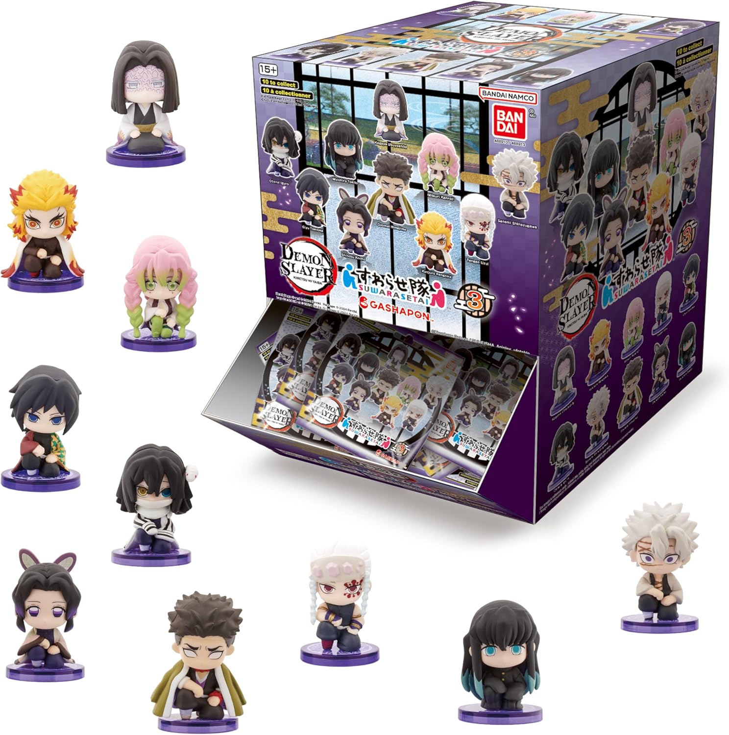 Bandai Namco - Demon Slayer: Kimetsu no Yaiba - Suwarase-tai Sitting Mini Figures Series 3 ...