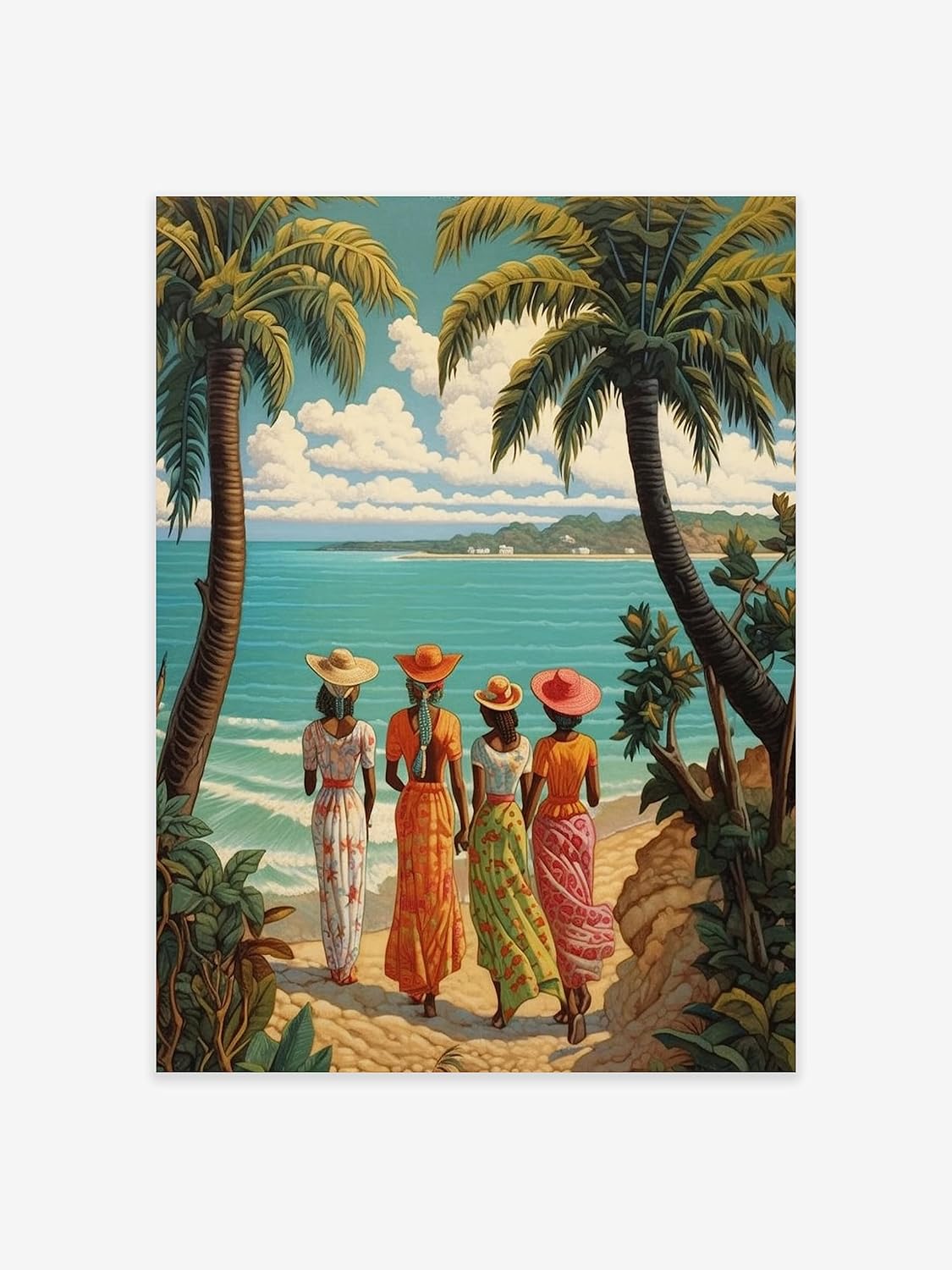 Amazon.com: Caribbean Black Women Art Print, Island Women Artwork ...
