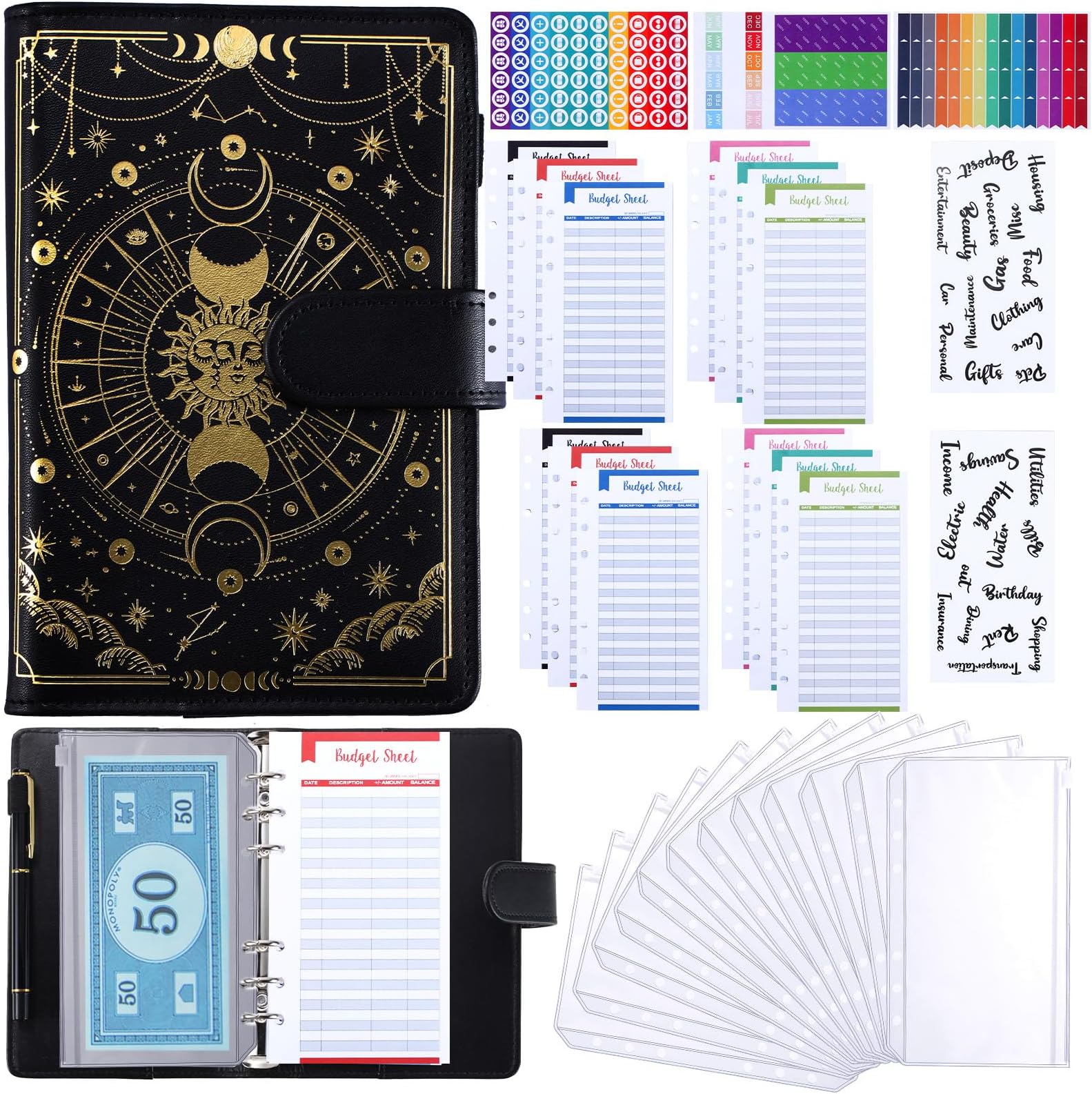 Amazon.com : Colarr 32 Pcs Budget Binder A6 Money Organizer Budget ...