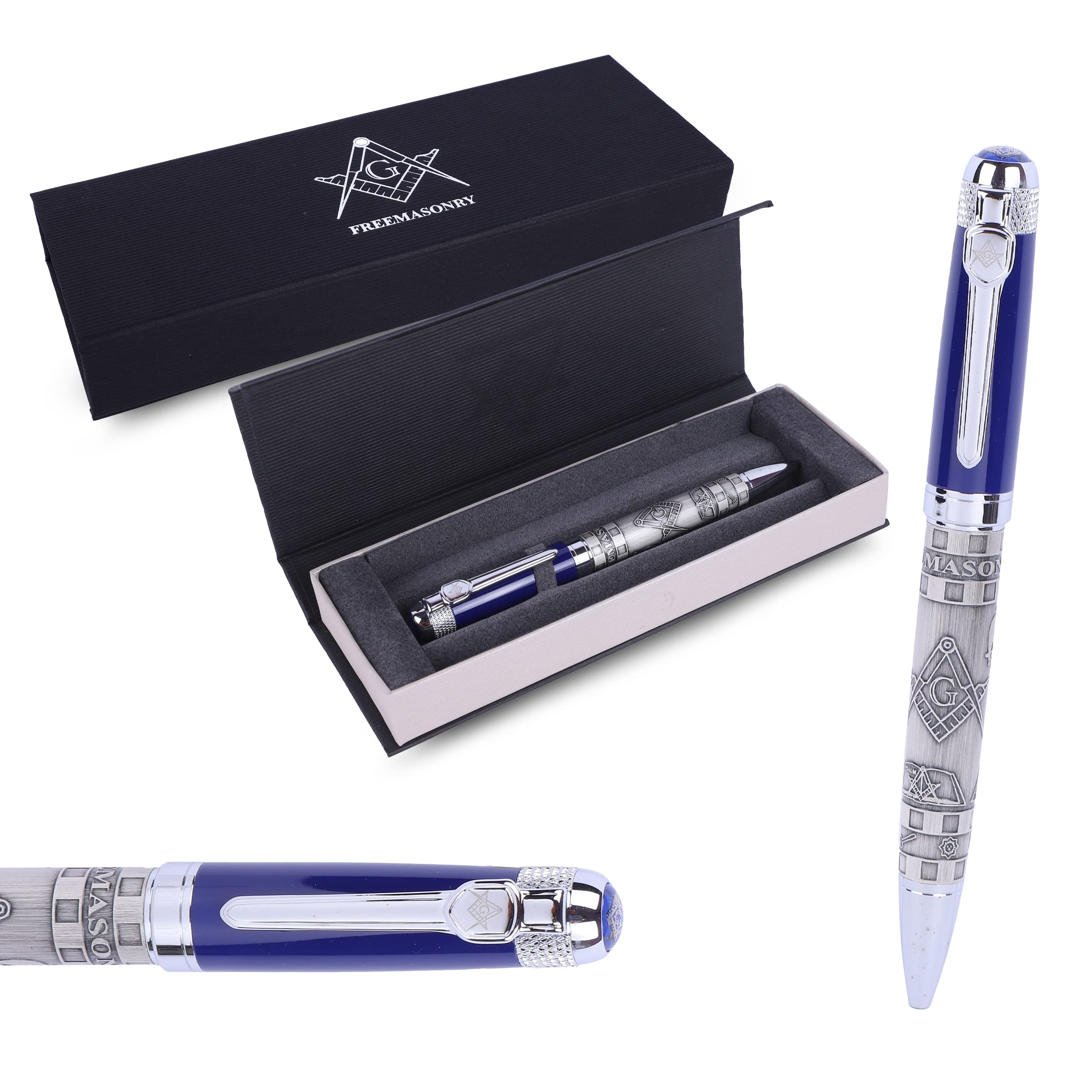 Snapklik.com : Trendy Zone 21 Blue Masonic Ball Point Pen, Black Ink ...