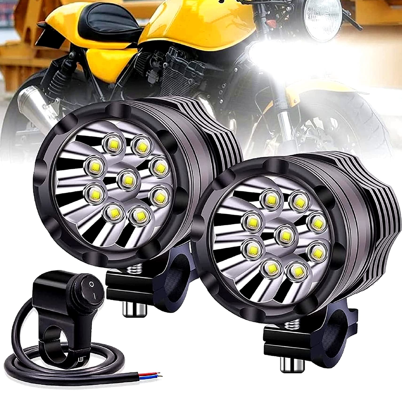 Motorcycle Led Driving Lights Kits Nedriove Motorcycle LED Fog Lights