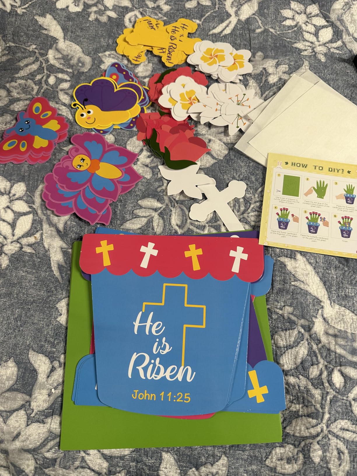 Amazon.com: Geyee 16 Sets Easter Sunday School Crafts for Kids ...