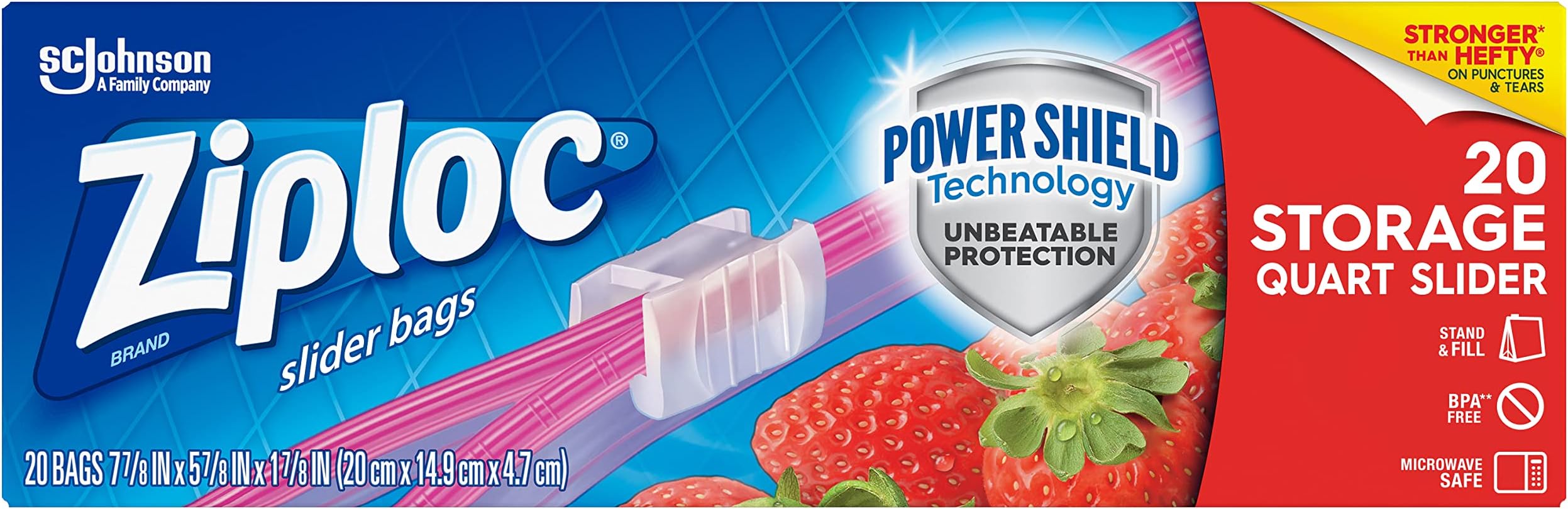 Amazon.com: Ziploc 20 Count QT Slider Stor Bag : Health & Household