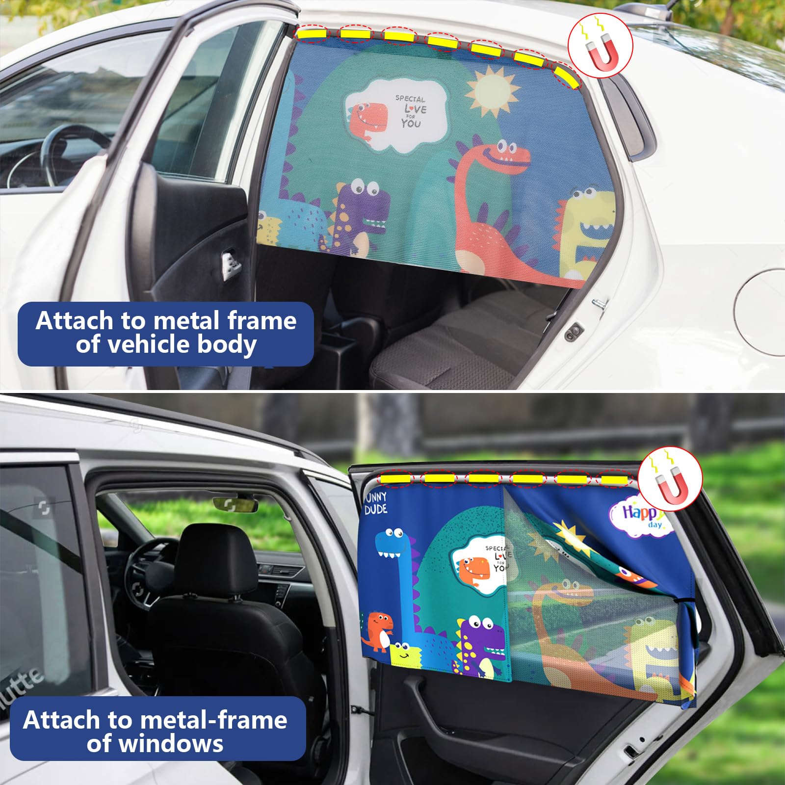 Snapklik.com : Hianjoo Magnetic Car Window Shades For Side Window ...