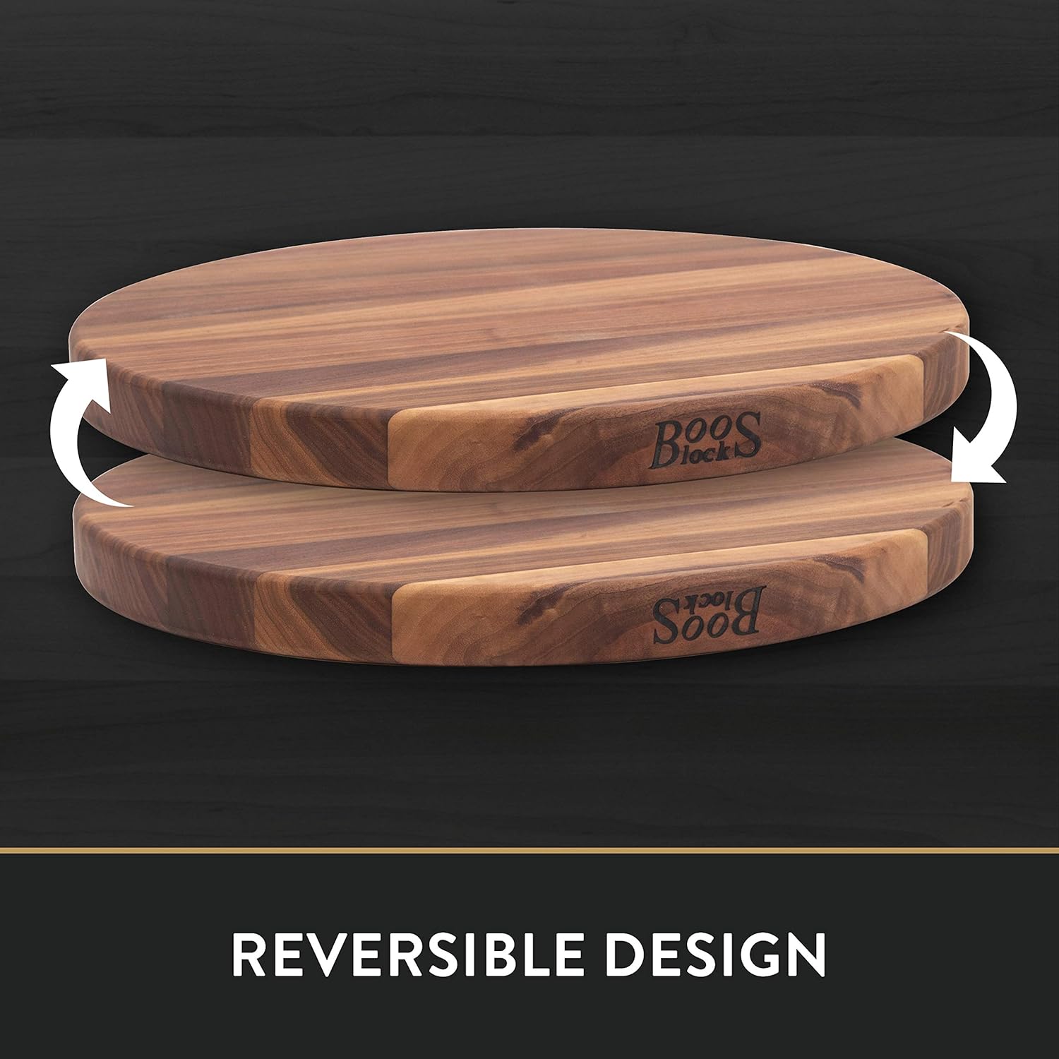 John Boos Block WAL-R18 – Tabla de cortar redonda reversible con borde ...