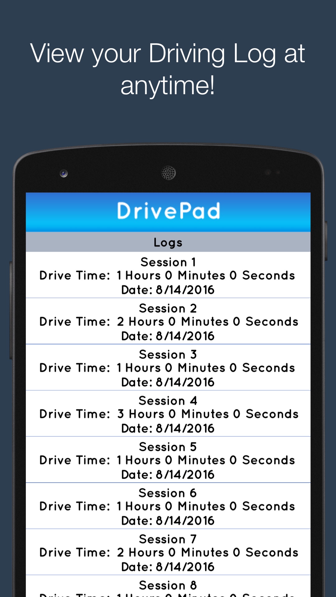 DrivePad Teen Driving Log - App on Amazon Appstore