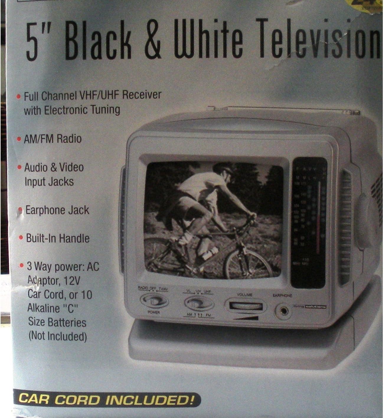 Amazon.com: Living Solutions 5" Black & White Television : Electronics