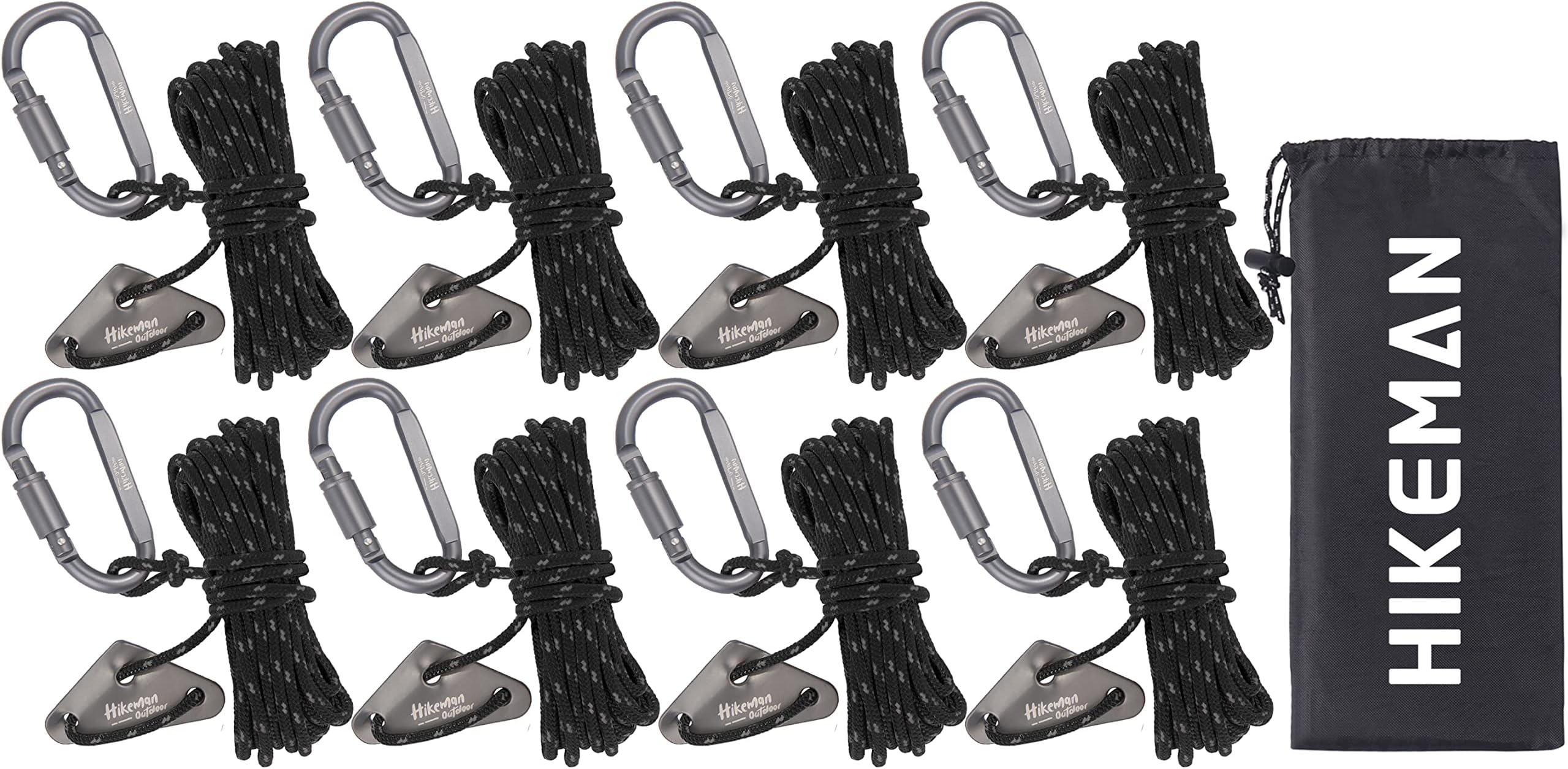 4M Reflective Tent Guy Ropes - Ultralight Outdoor Tent Guide Rope with ...