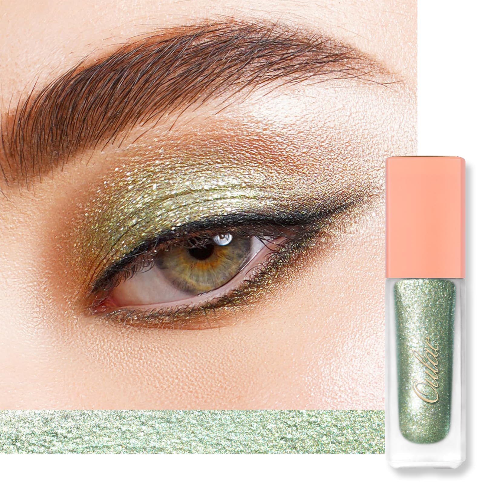 Oulac Liquid Glitter Eyeshadow – Metallic Mint Green Eyeshadow with ...