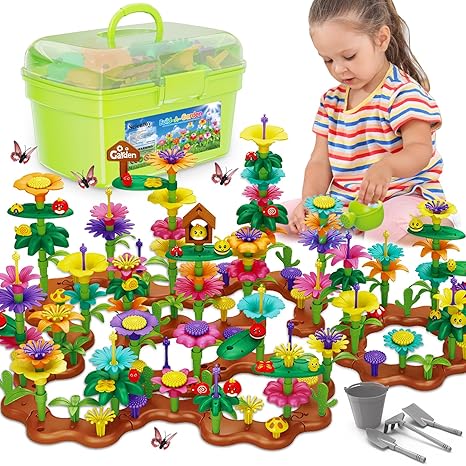 Amazon.com: Scientoy Flower Garden Toy Building Blocks, 3 4 5 Year Old ...