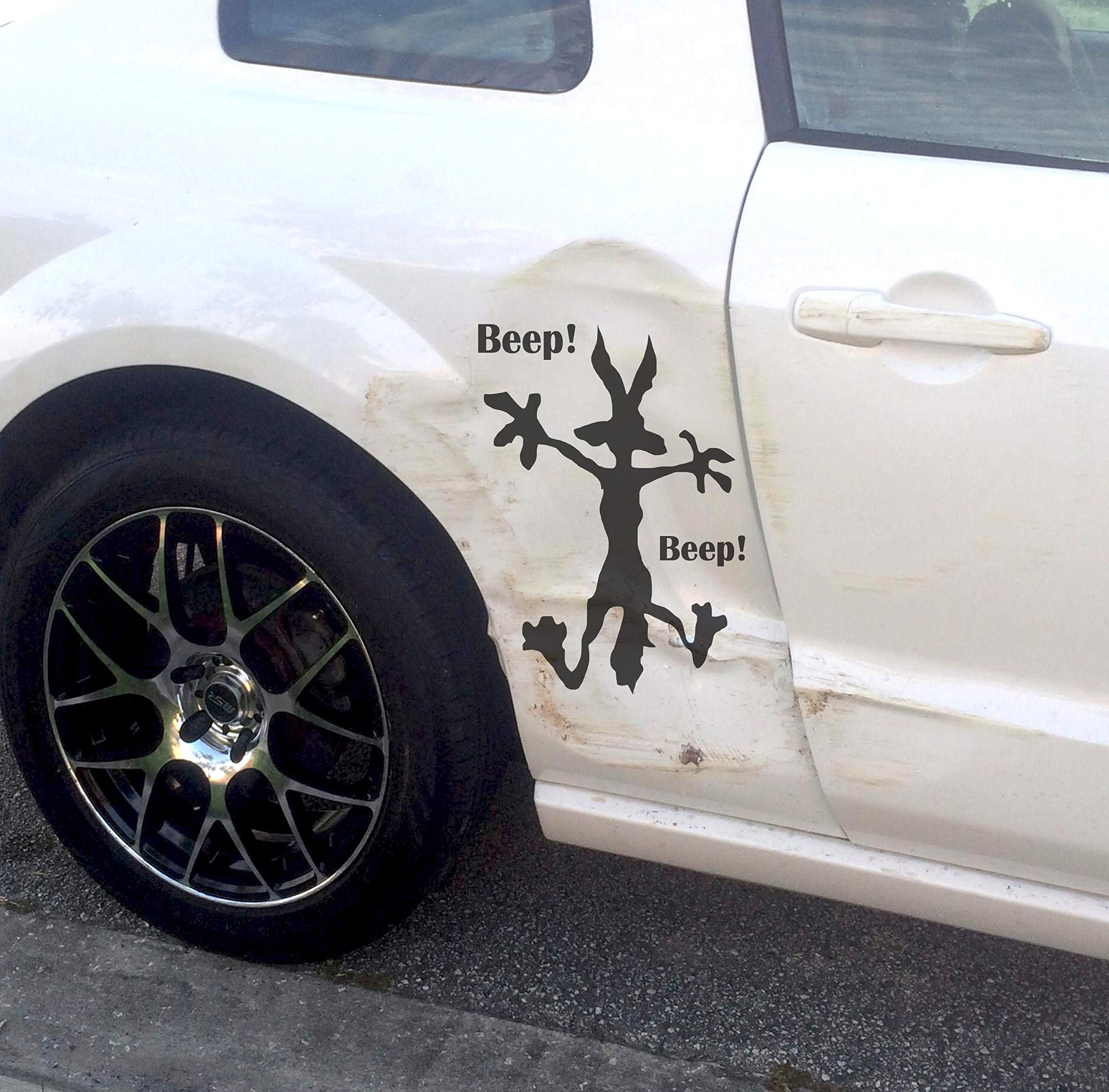 Amazon.com - Dent Fix Funny Vinyl Decal-Gift Idea Wile E Coyote Beep ...