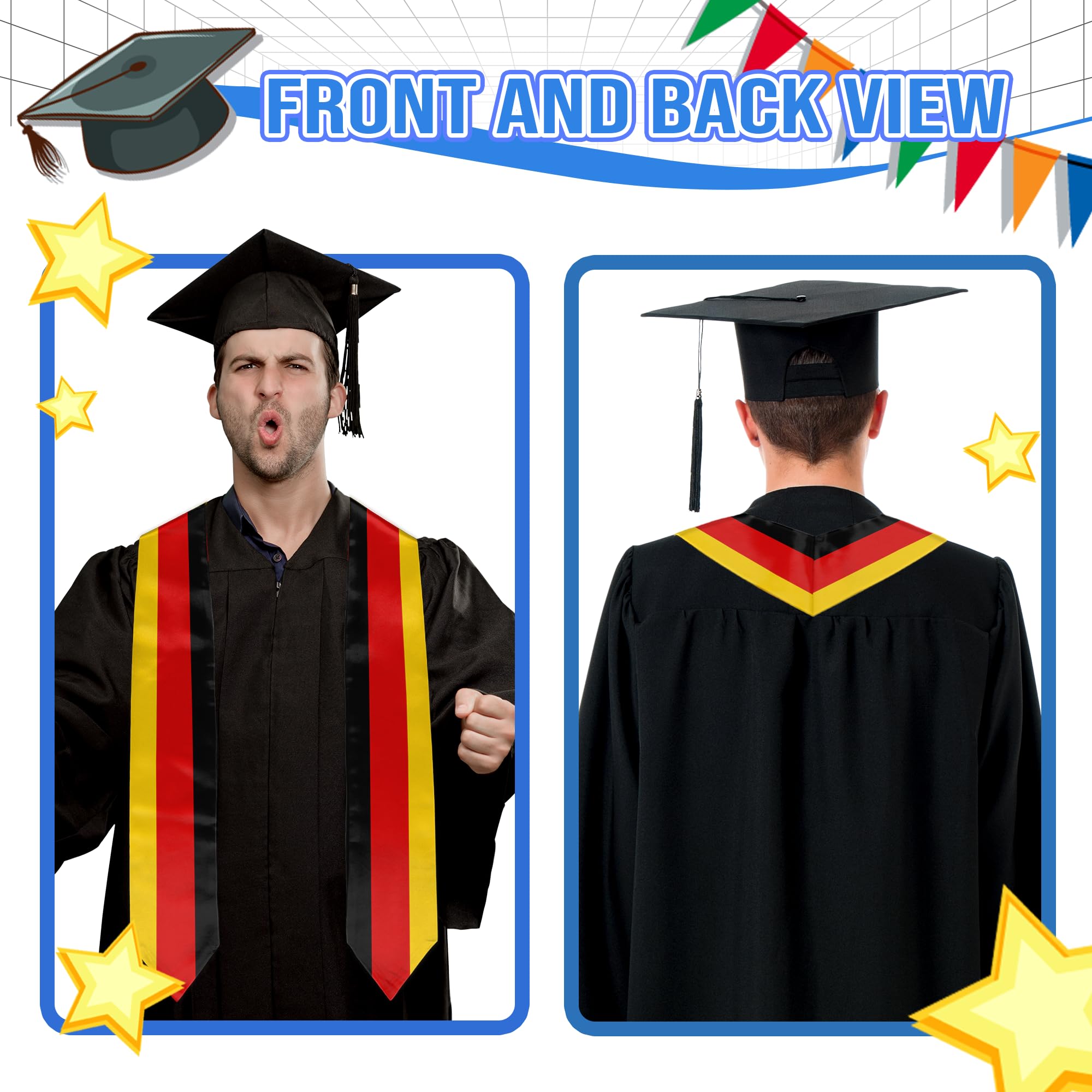 Snapklik.com : Germany Flag Graduation Stole German Flag Graduation ...