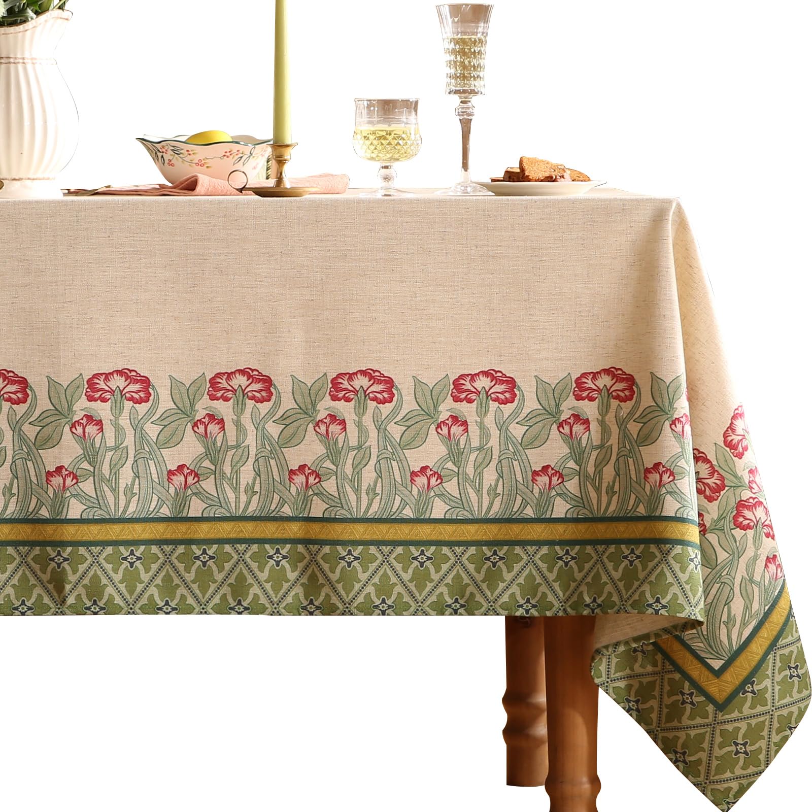 Amazon.com: patdrea Designer Green Tablecloth for Rectangle Tables ...