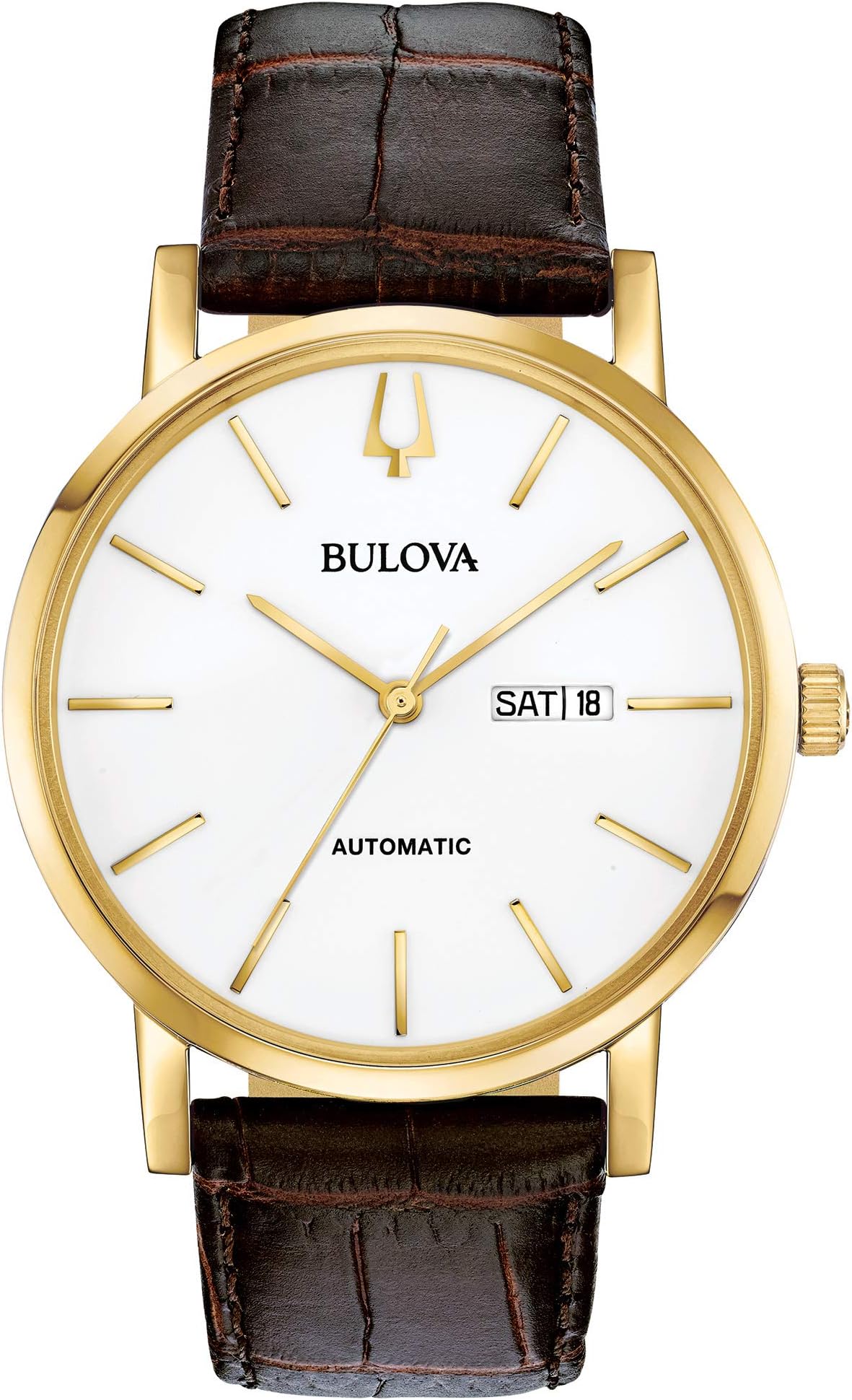Bulova Reloj automático Sutton SSG para hombre, esfera dorada, 97A162 ...