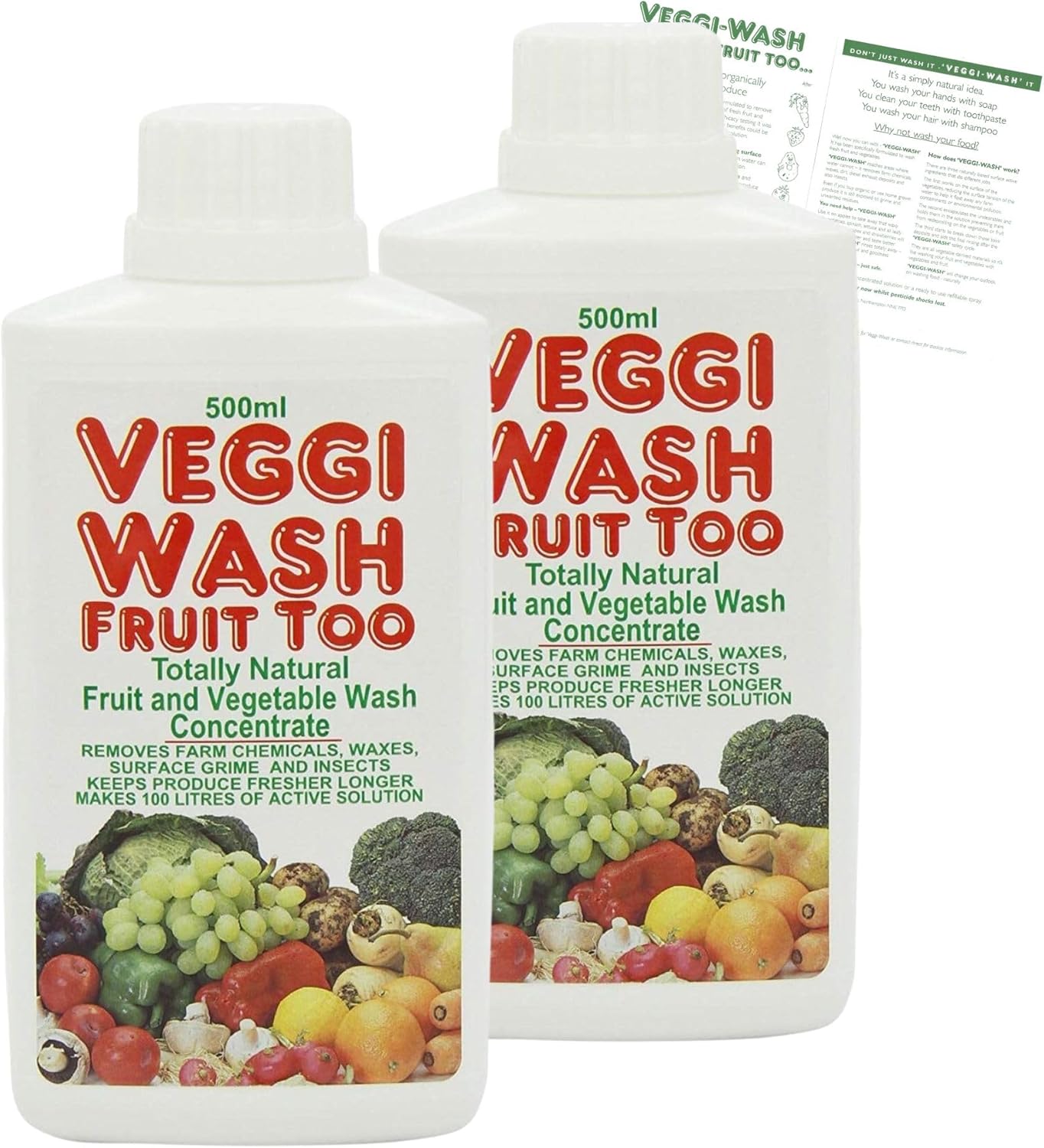 Veggi Wash Fruit Too Concentrate Vegetable Cleaning Liquid Bundle 2 x ...
