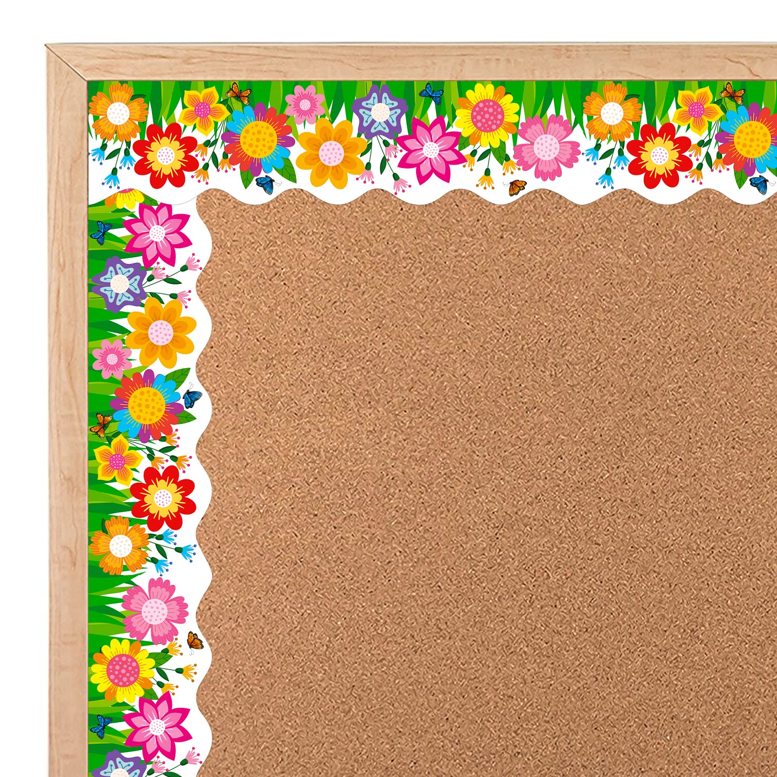 Snapklik.com : 72 Feet Flower Die-Cut Bulletin Board Borders Trim For ...
