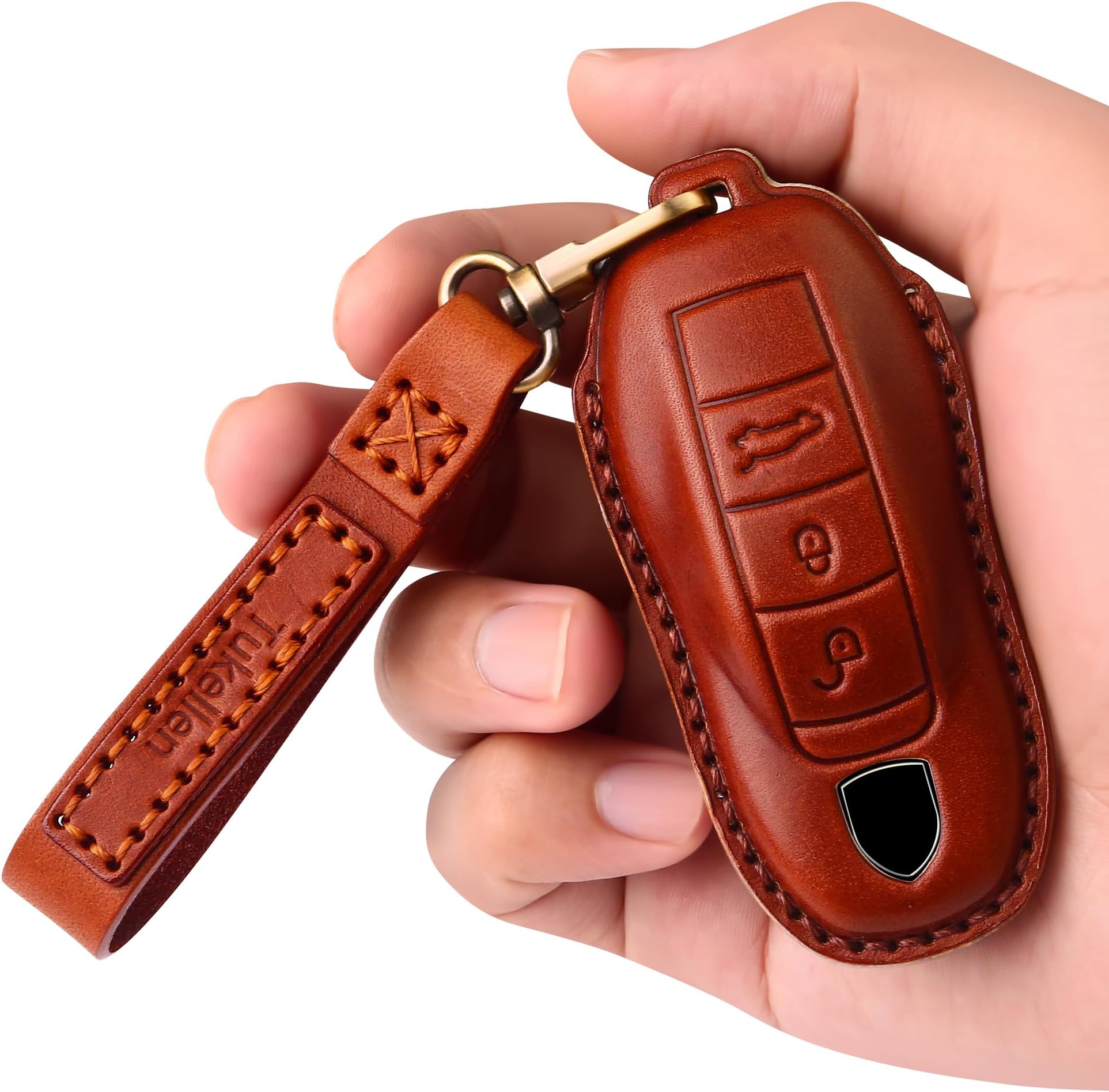 Amazon.com: Vitodeco Genuine Leather Smart Key Fob Case Cover Protector ...
