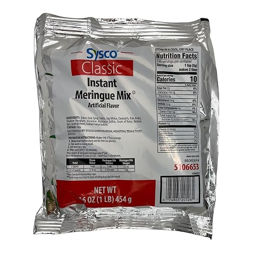 Amazon.com : Instant Meringue Mix Powder, 1 lb, White Vanilla Instant ...
