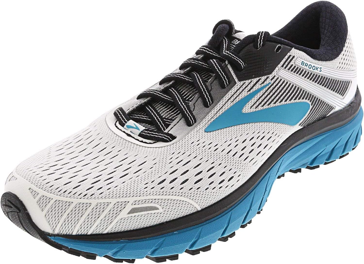 Amazon.com | Brooks Women's Adrenaline Gts 18 White/Black Teal Ankle ...