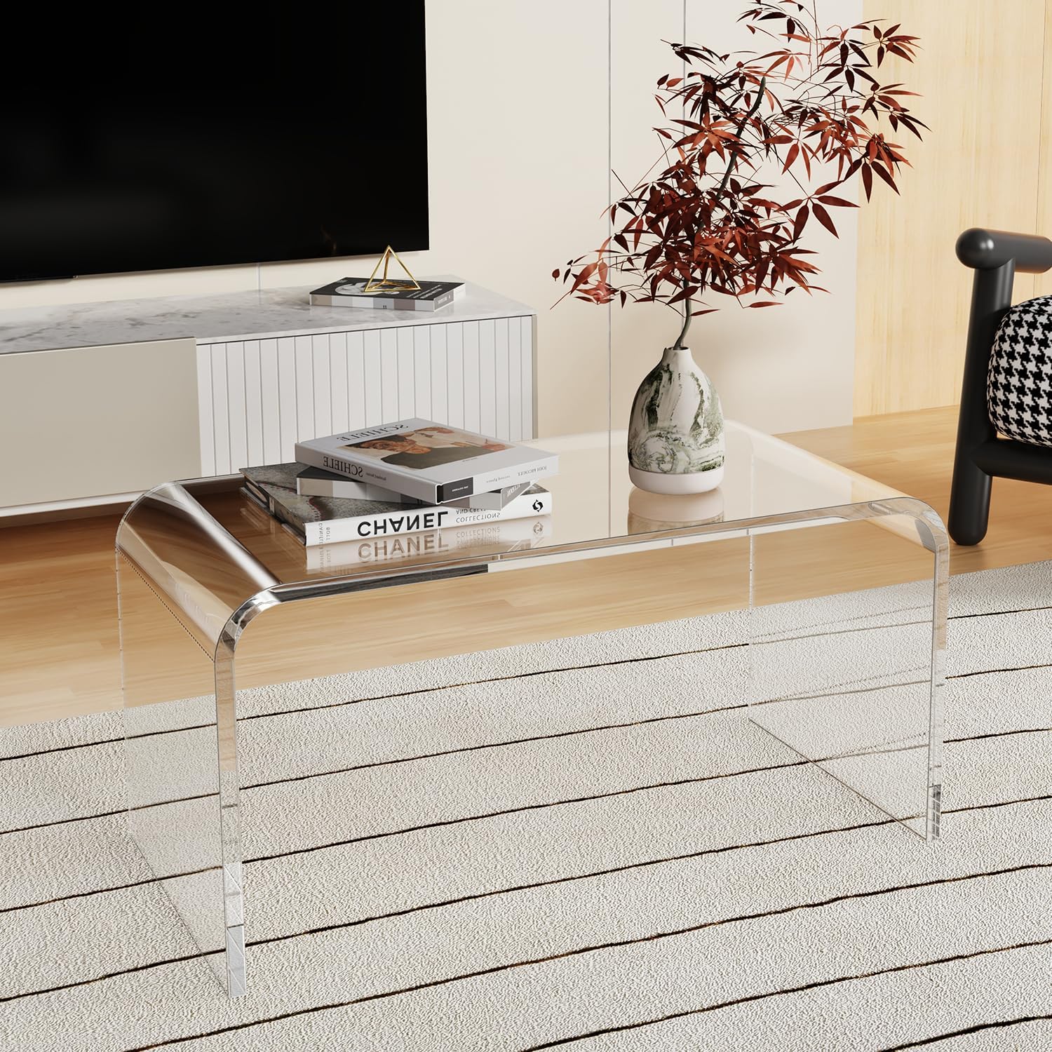 Amazon.com: MESAILUP 32inch Premium Clear Acrylic Rectangle Coffee ...