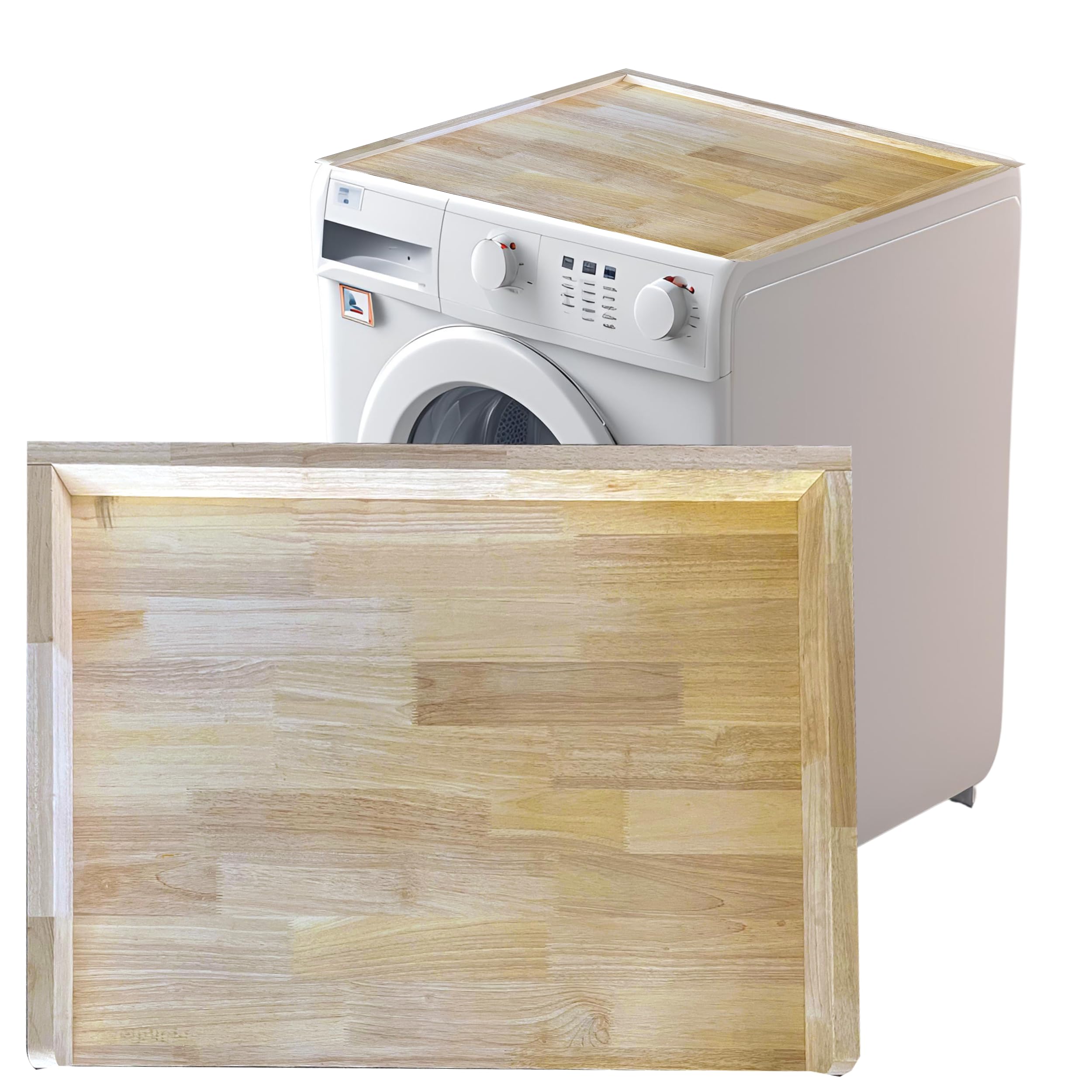 Amazon.com: Skywin Washer Dryer Countertop, Real Wood Butcher Block ...
