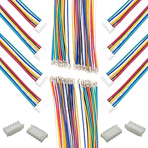 Amazon.com: Kidisoii XH 2.54mm JST Connector with 22AWG Pre-Crimped Wire,JST XHP-6,2/3/4/5/6/7/8 ...