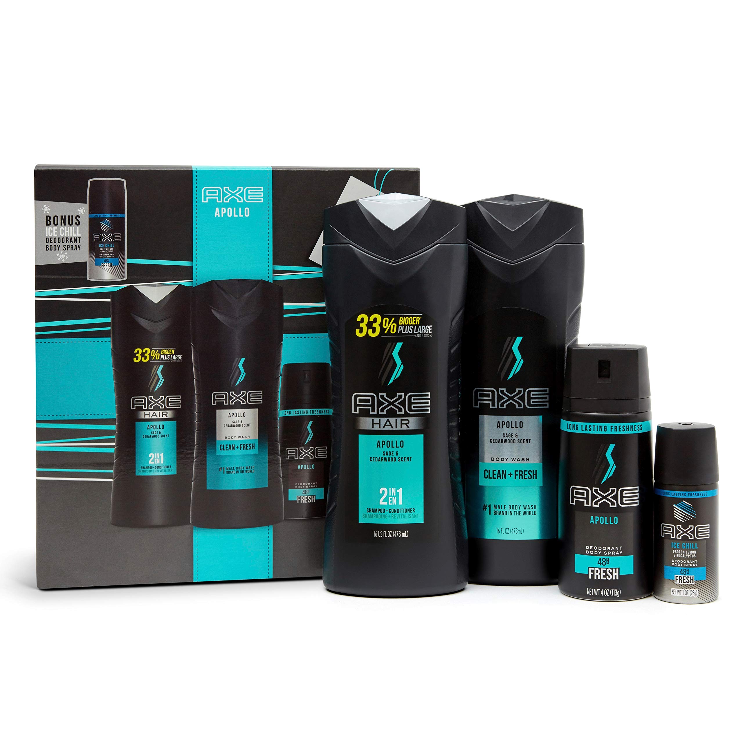 Buy AXE 4 Piece Apollo Gift Set Body Spray Body Wash 2 In 1 Shampoo buy-axe-4-piece-apollo-gift-set-body-spray-body-wash-2-in-1-shampoo