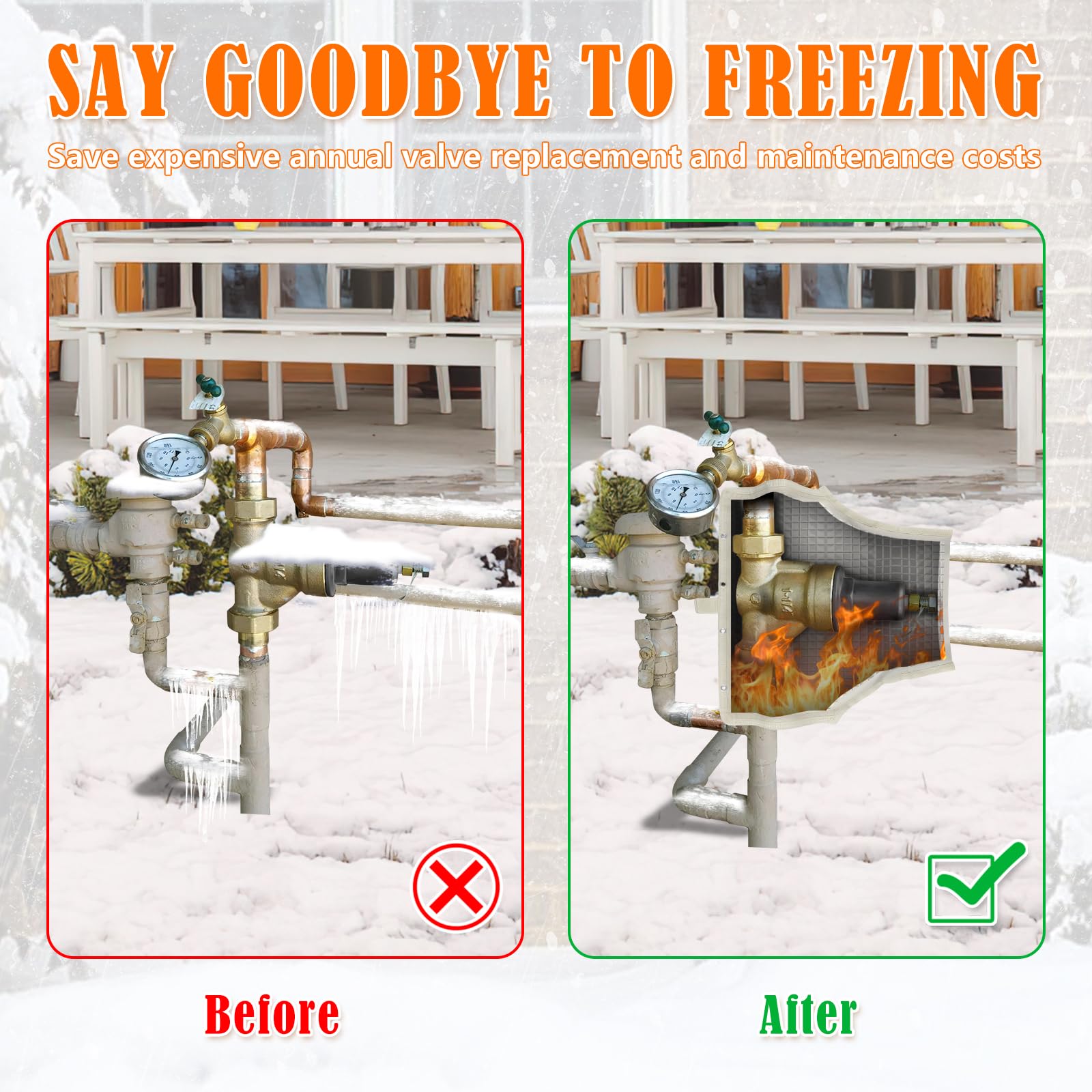 Snapklik.com : Backflow Preventer Cover Insulated Pouch - Pressure ...