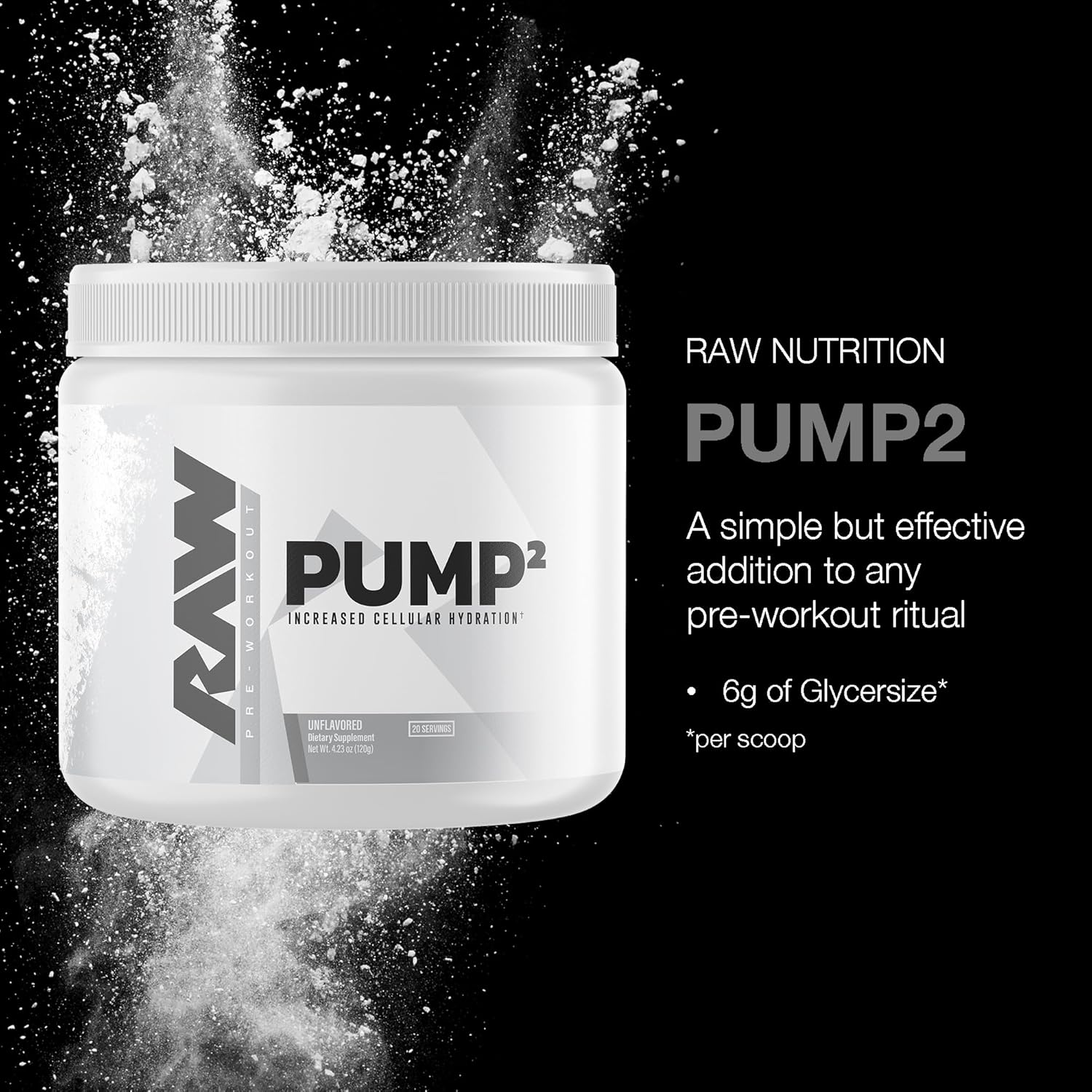 Raw Pump2 Pré Treino Suplemento De Glicerol Para Aumentar O Pump E A