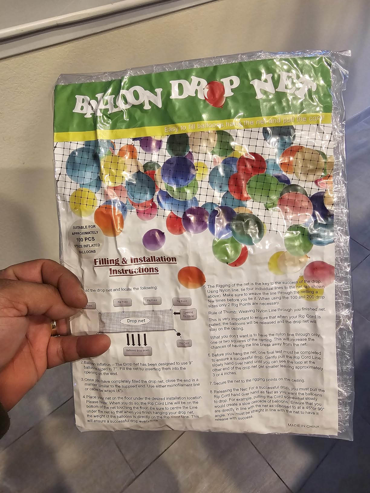 Amazon.com: Balloon Release Net Balloon Drop Net Large Balloon Bags for ...