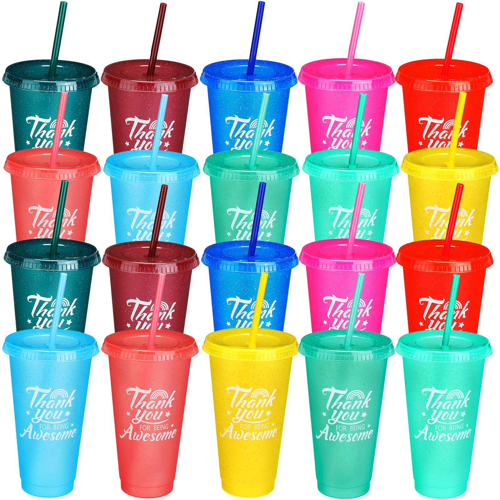 Amazon.com | Nuenen Tumbler with Straw and Lid Thank You Gifts 24 Oz ...