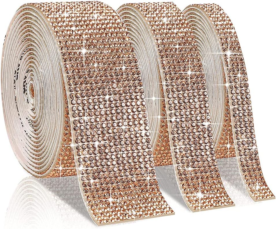 Amazon.com: Frienda 2 Rolls 30 ft Bling Car Trim Self Adhesive Bling ...