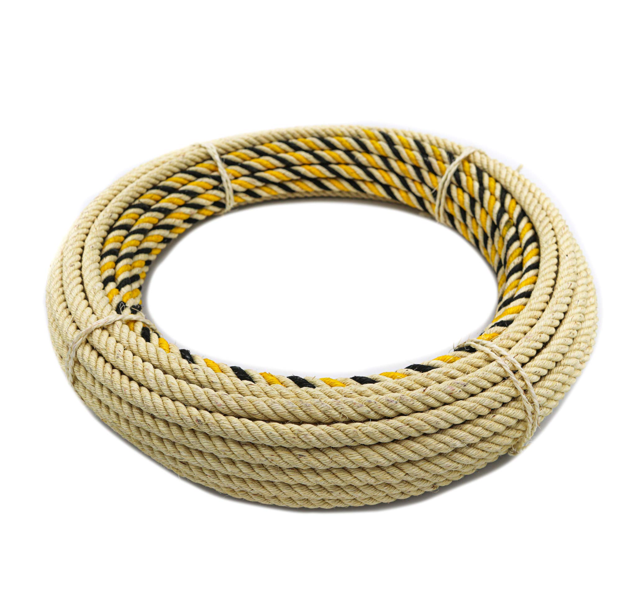 Buy 68 ft Charro Ixtle SOGA de Maguey Cowboy Lasso Black/Yellow Online ...