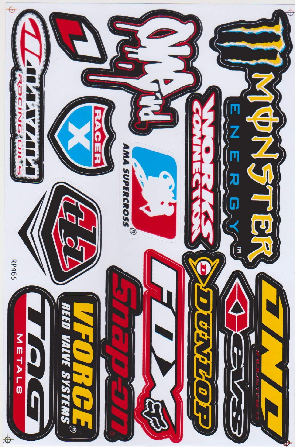 Vinyl Sticker Decal Label Sponsor Tuning Racing Motorcross Car Bike ...