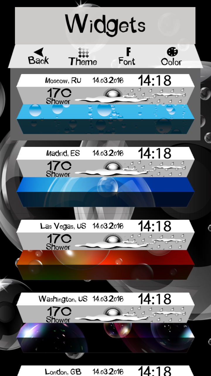 Clock Weather Widget Bubbles - App on Amazon Appstore