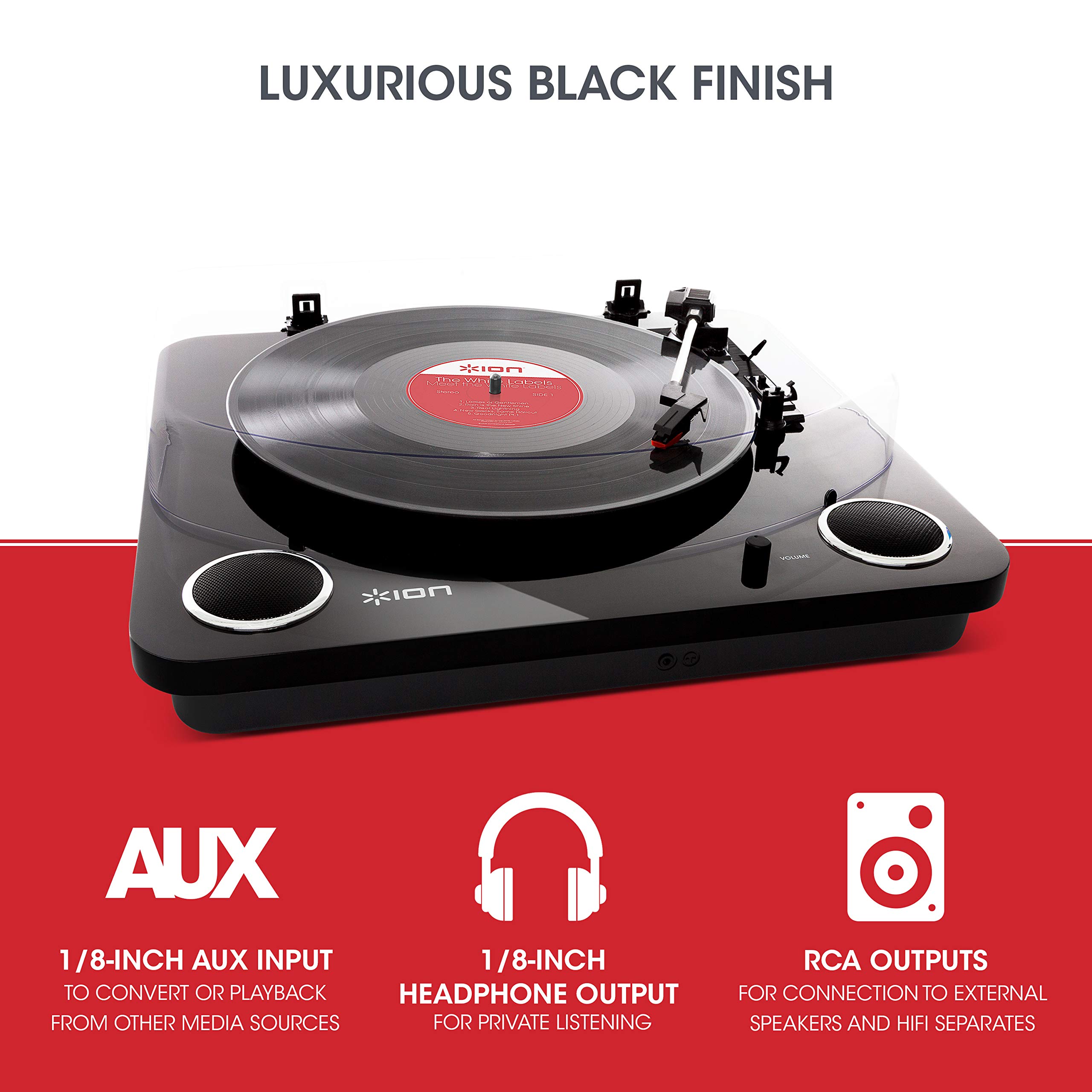 ION Audio Max LP - Vinyl Record Player/Turntable with Built In Speakers ...