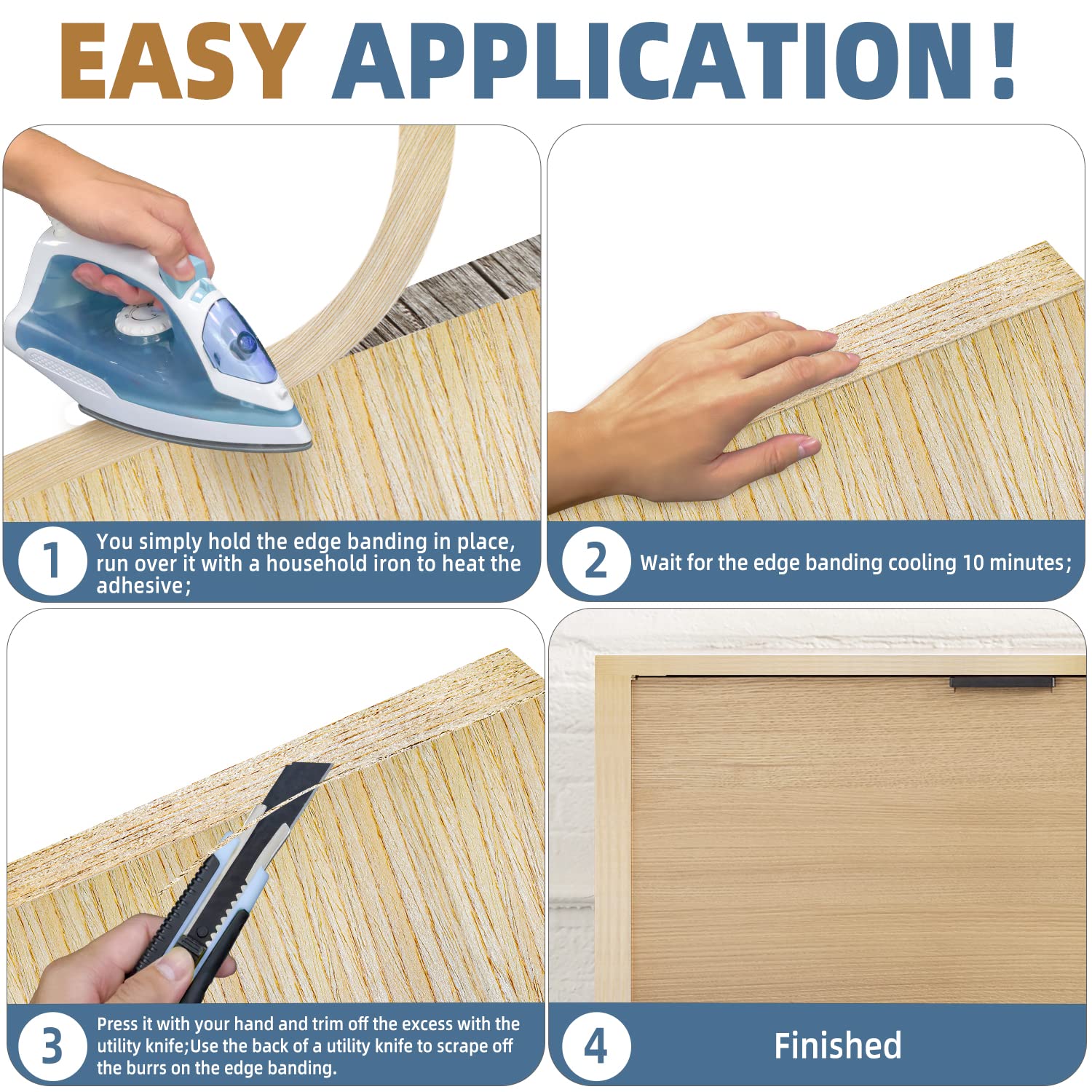 Snapklik.com : Oak Edge Banding, 1 Inch X 500ft Roll Of Veneer Edge ...