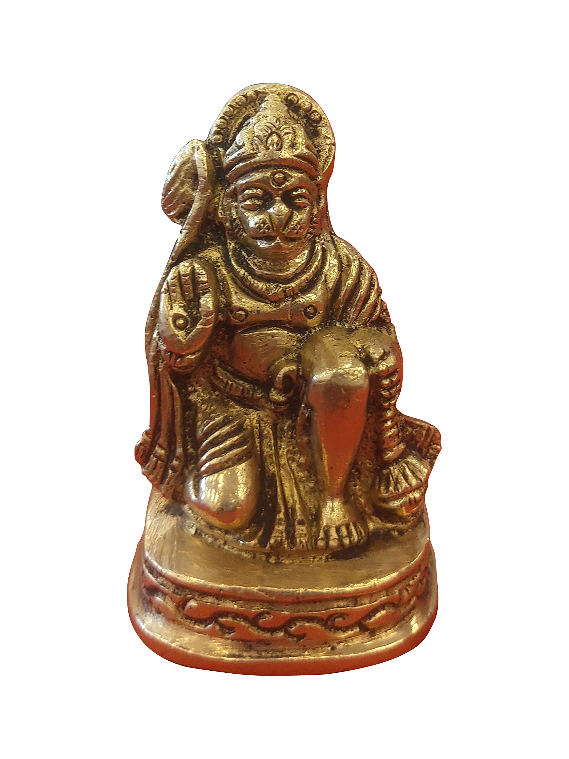 Buy Vinayakmoorti Brass Sitting Hanuman ji Idol Murti/Statue for ...