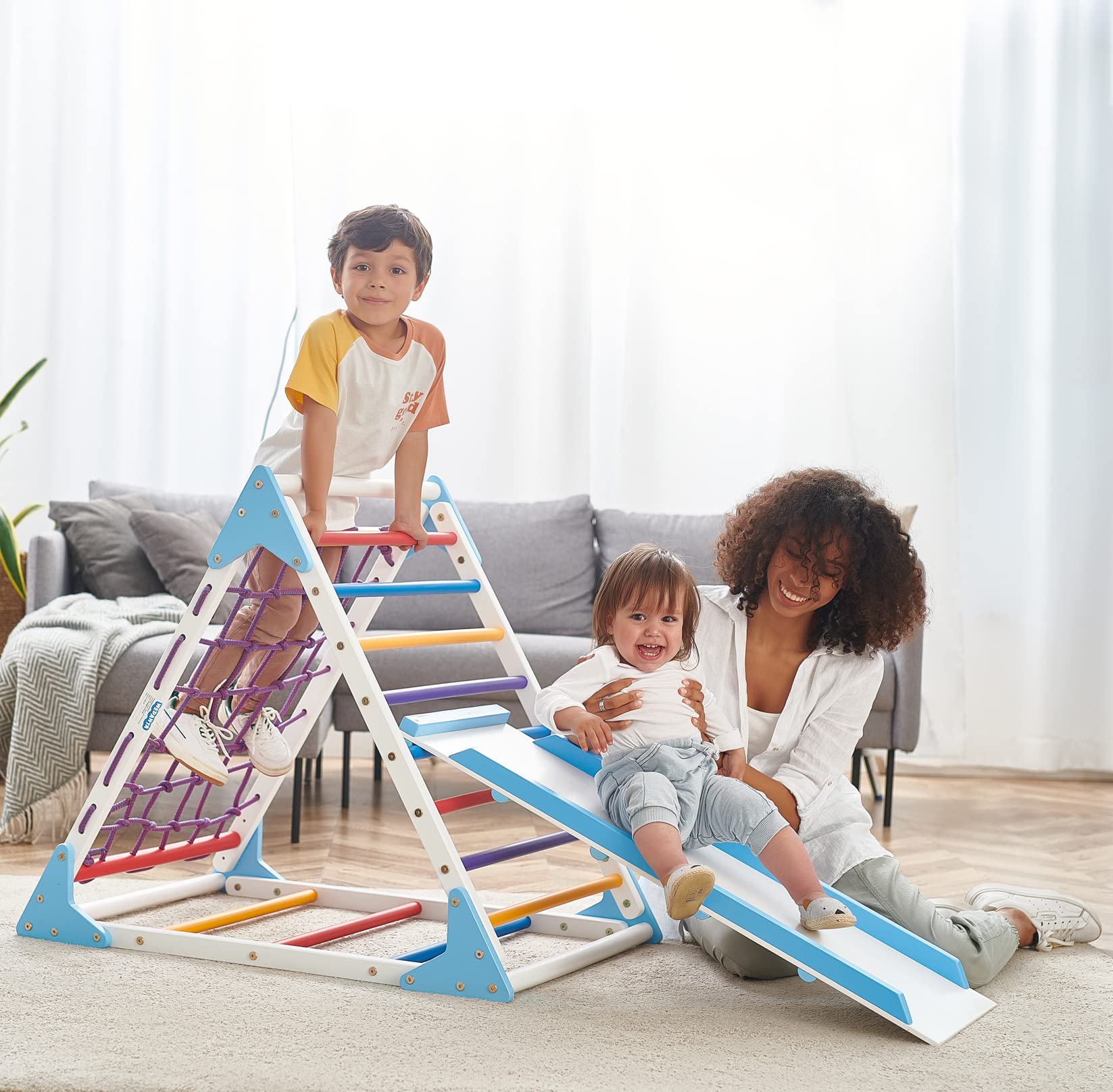 Buy Triangle Climber with Ramp - Premium Wooden Climbing Triangle for ...