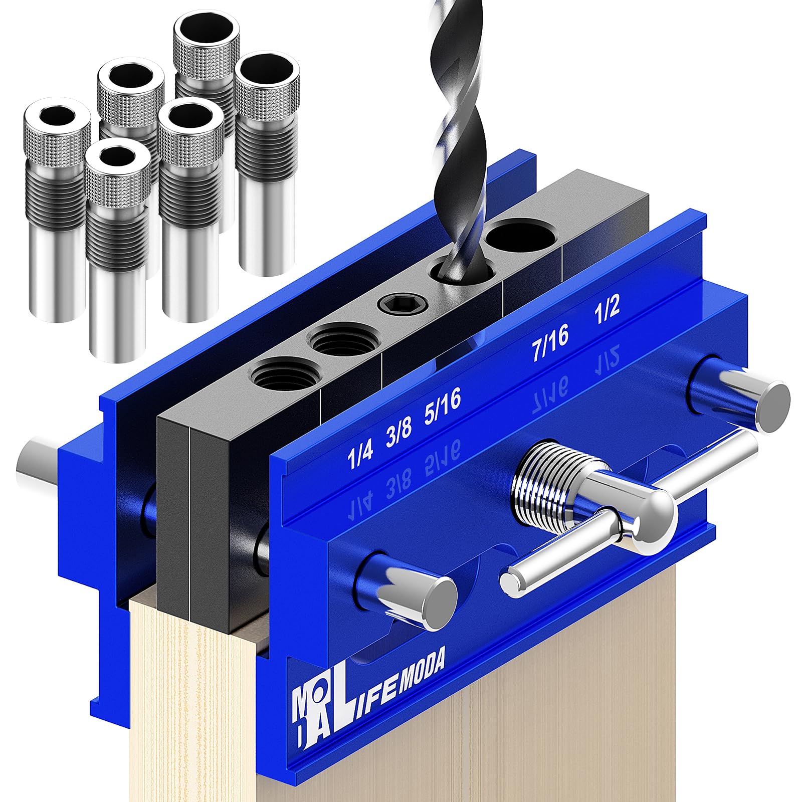 LIFEMODA Self Centering Doweling Jig Kit, Drill Jig For Straight Holes ...