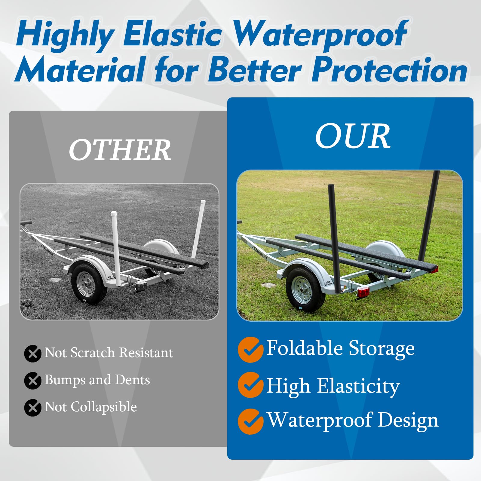 Snapklik.com : PUMHUBO 36 Inch Boat Trailer Guide Pole Covers ...