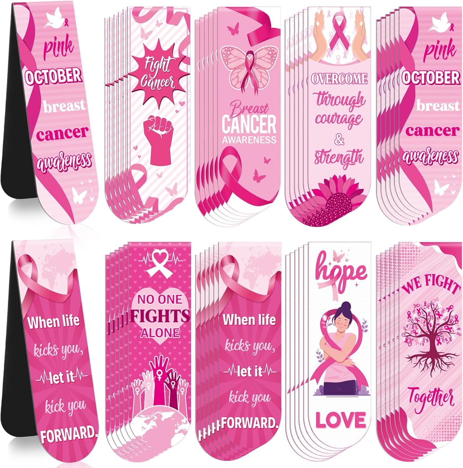 Amazon.com: Lingvee 48 Pcs Breast Cancer Awareness Bulk Items Magnetic ...