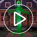 Amazon.com: Joiedomi 9 FT Tall Halloween Inflatable Decoration Outside, Blow Up Alien Inflatable ...