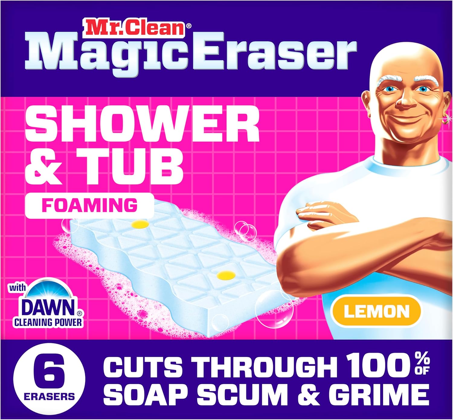 Amazon.com: Mr. Clean Magic Eraser Sponge, Bathroom, Shower, Tub ...