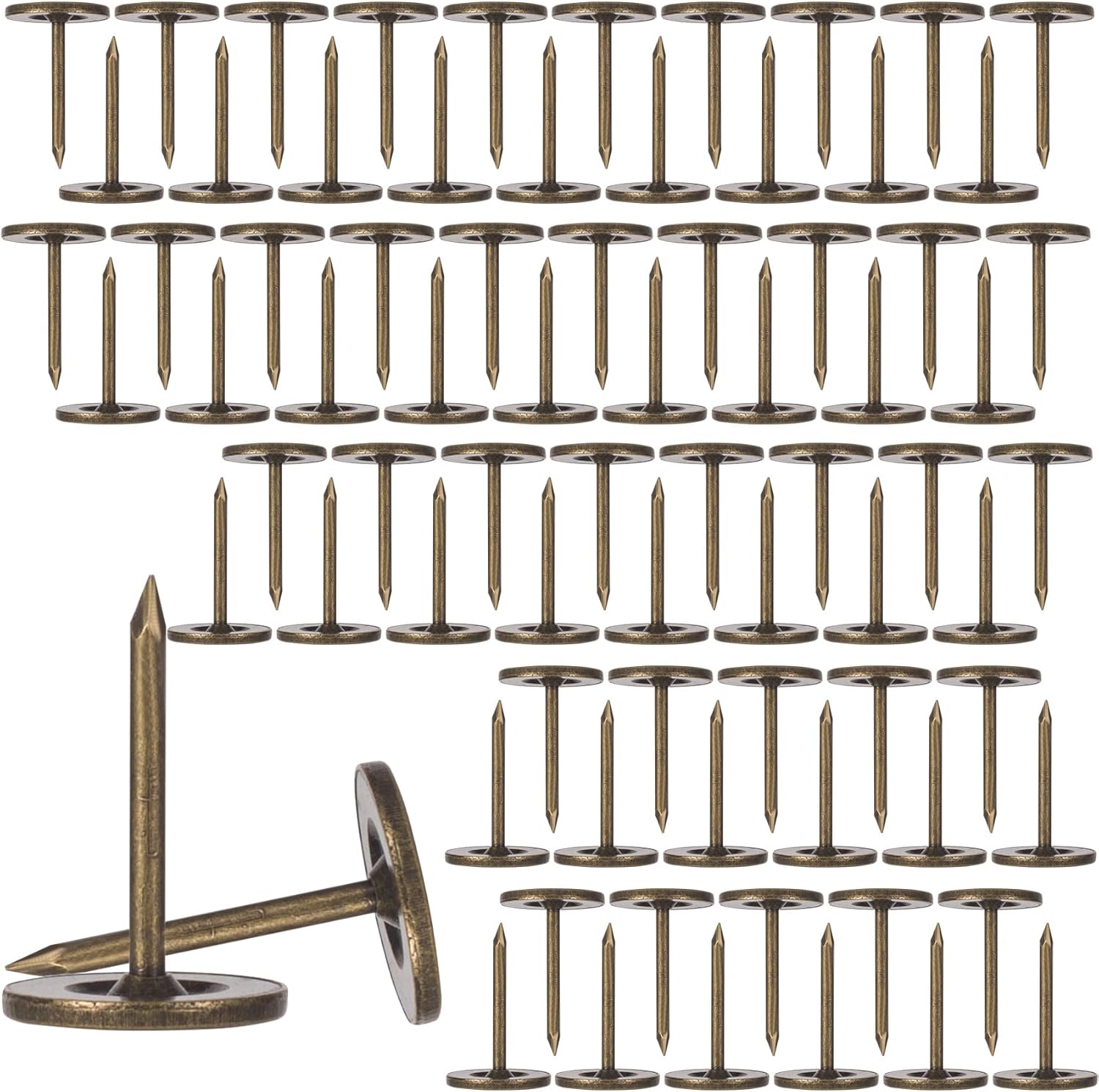 Amazon.com: Lekgavd 100pcs Flat Head Thumb Tacks for Wall, Heavy Duty ...