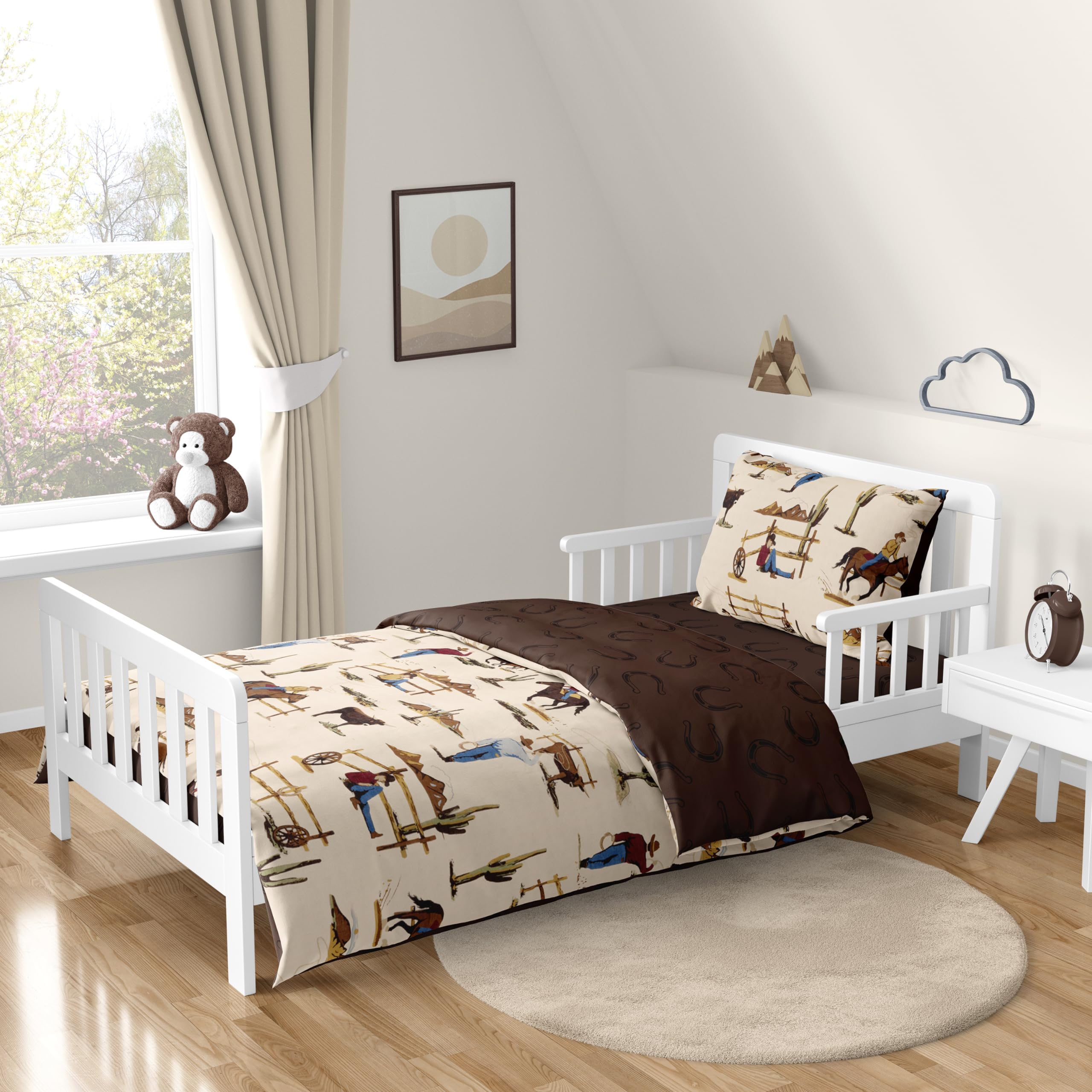 Amazon.com: Sweet Jojo Designs Brown Western Cowboy Boy Twin Comforter ...