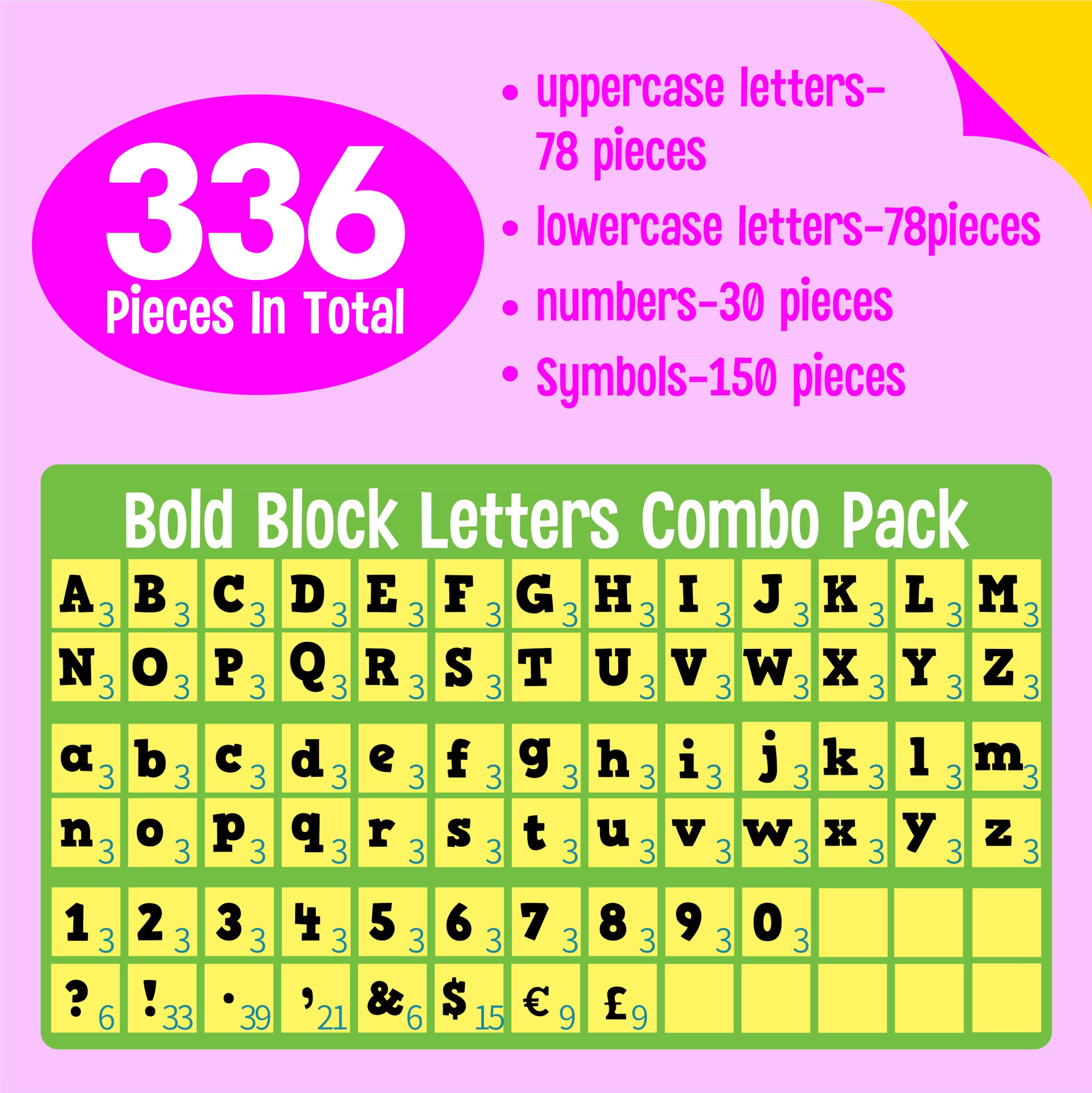 Snapklik.com : 336 PCS Alphabet Combo Set, Large Size Block Letter ...